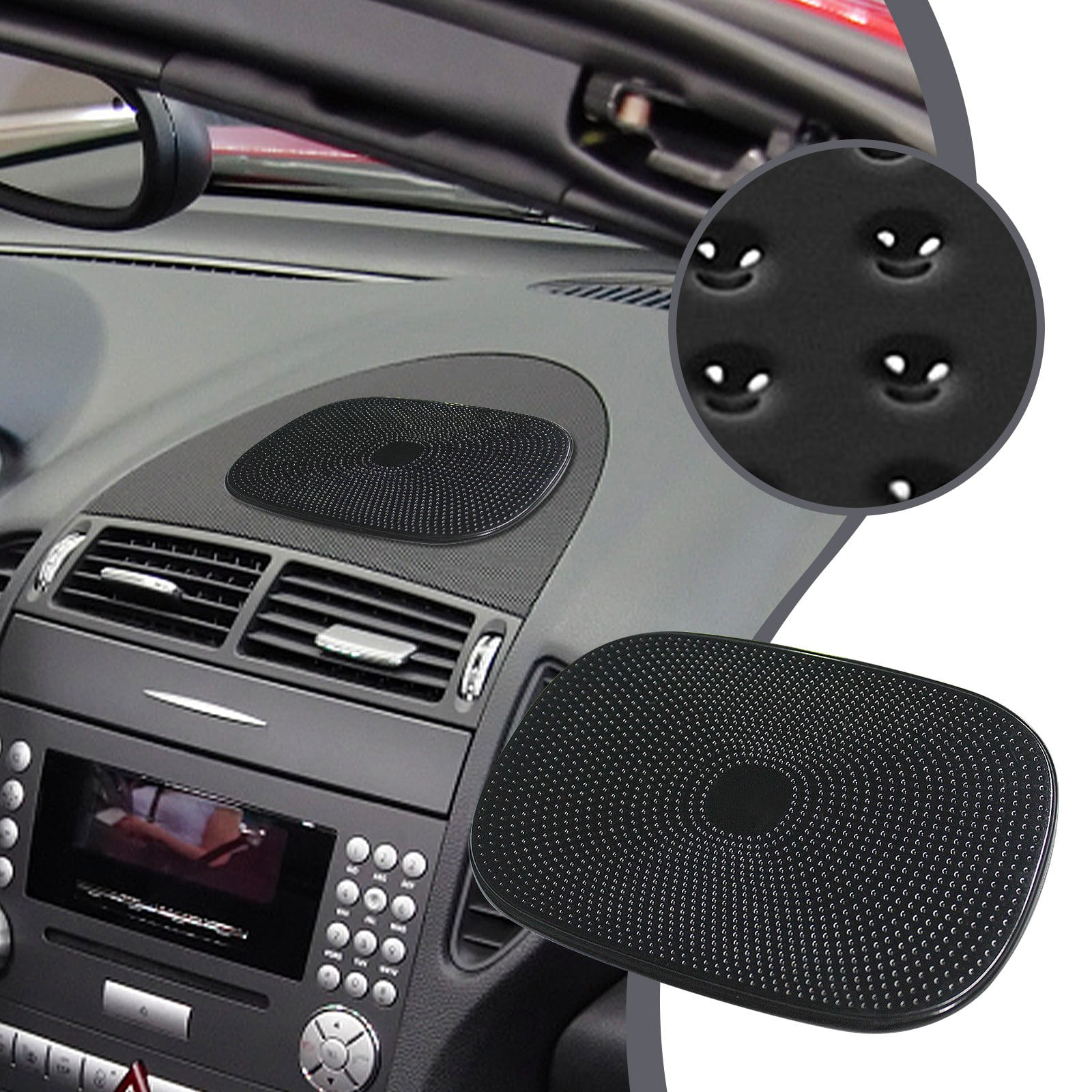 Non-Slip Car Dashboard Mat - 15x10cm Rubber Anti-Slip Pad for Phones ...