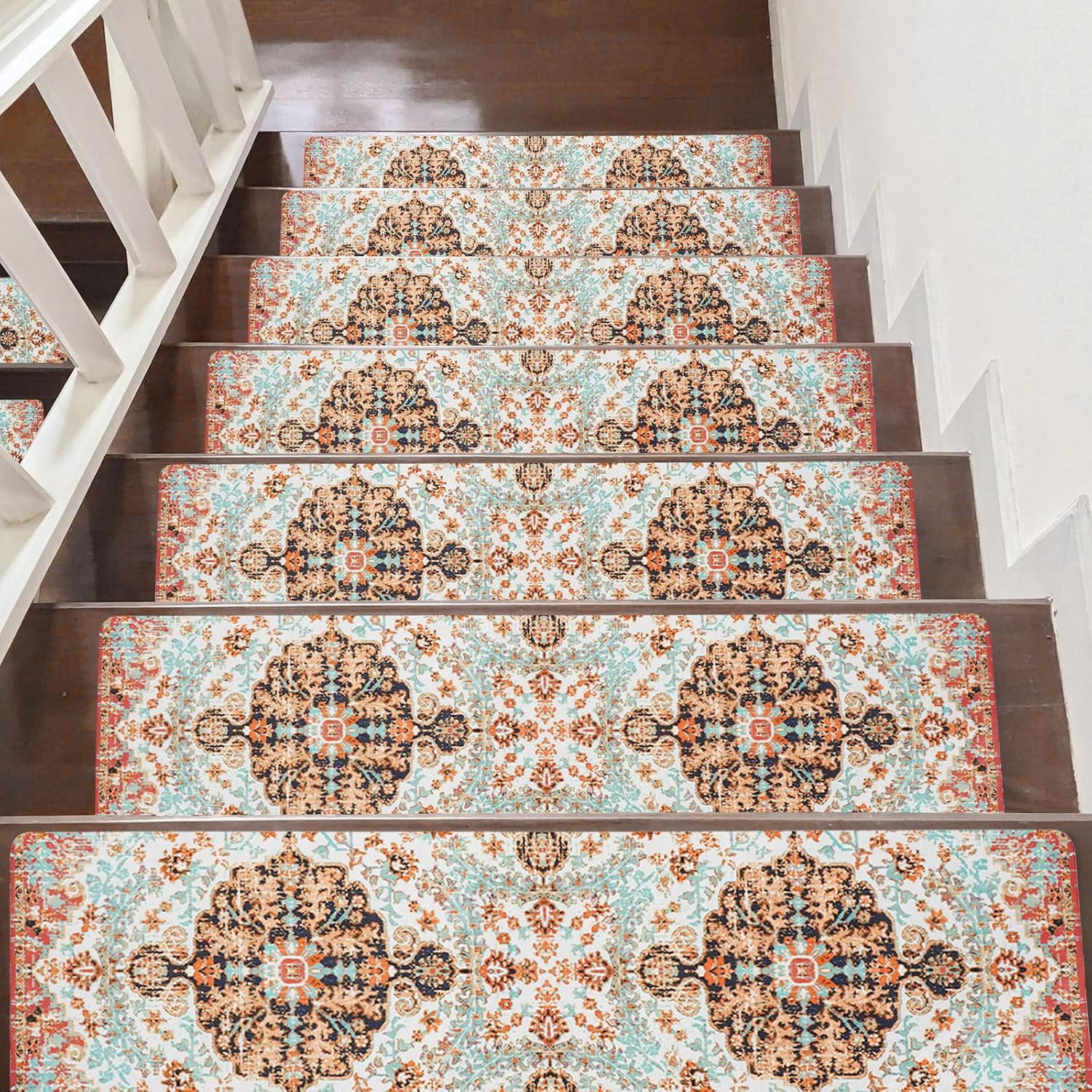 Non Slip Carpet Stair Treads for Wooden Steps Indoor, 4 Pack Stair ...