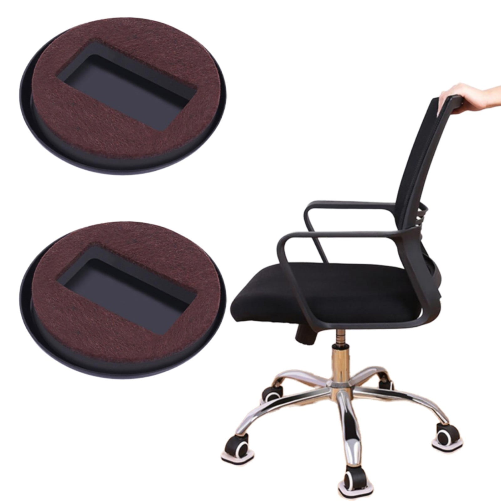 Non-Slip Chair Wheel Locks For Hardwood Floors - Black - One Size ...