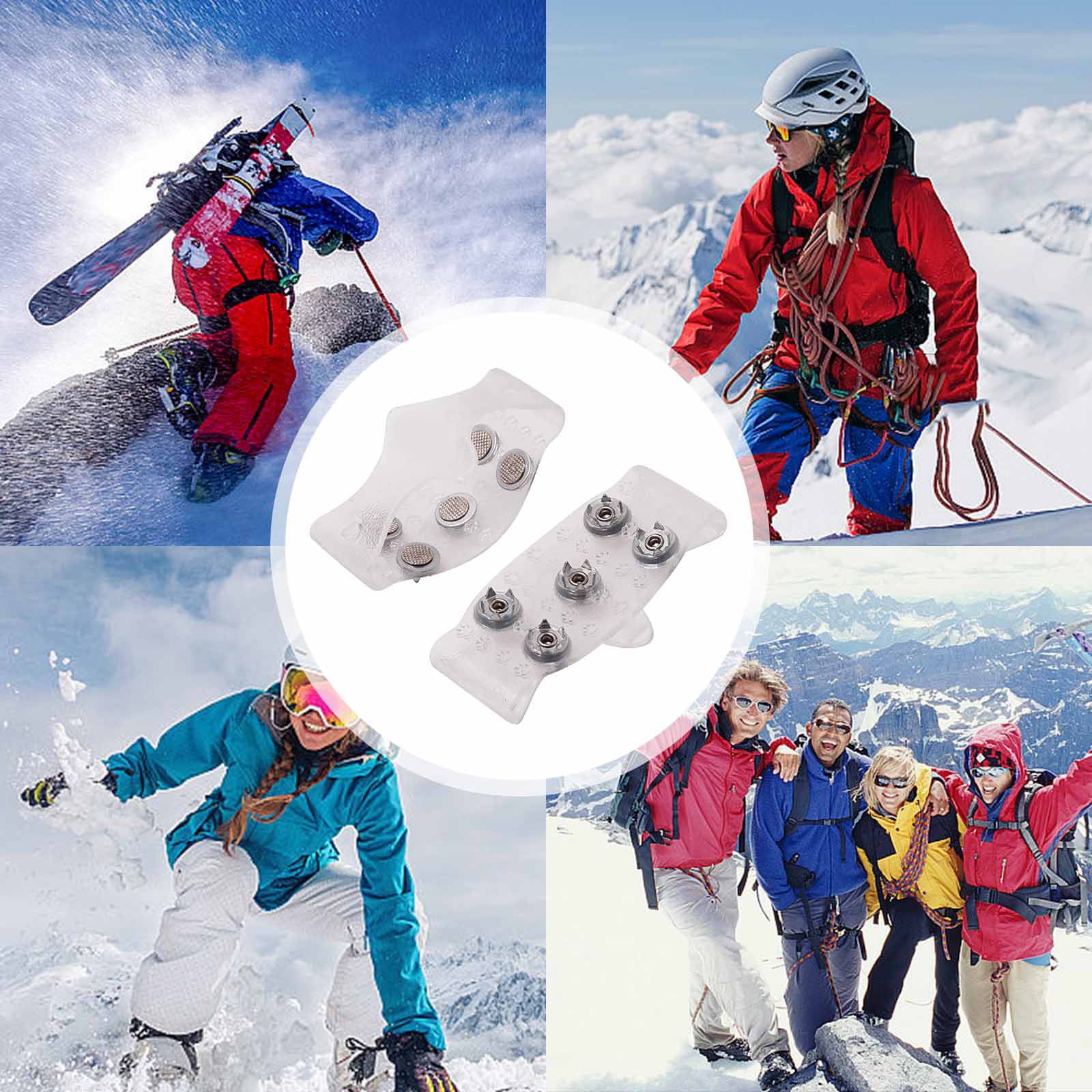 Non Slip Crampons Shoe Covers For Snow And Ice Walking, Outdoor Anti ...