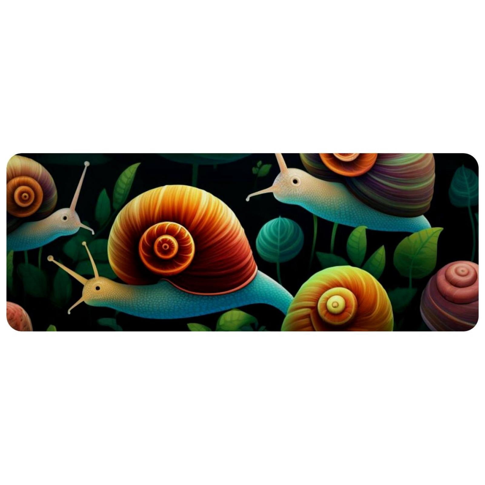 Non Slip Cute Snails Pattern Desk Mat, 31.3"x11.8" Desk Protector ...
