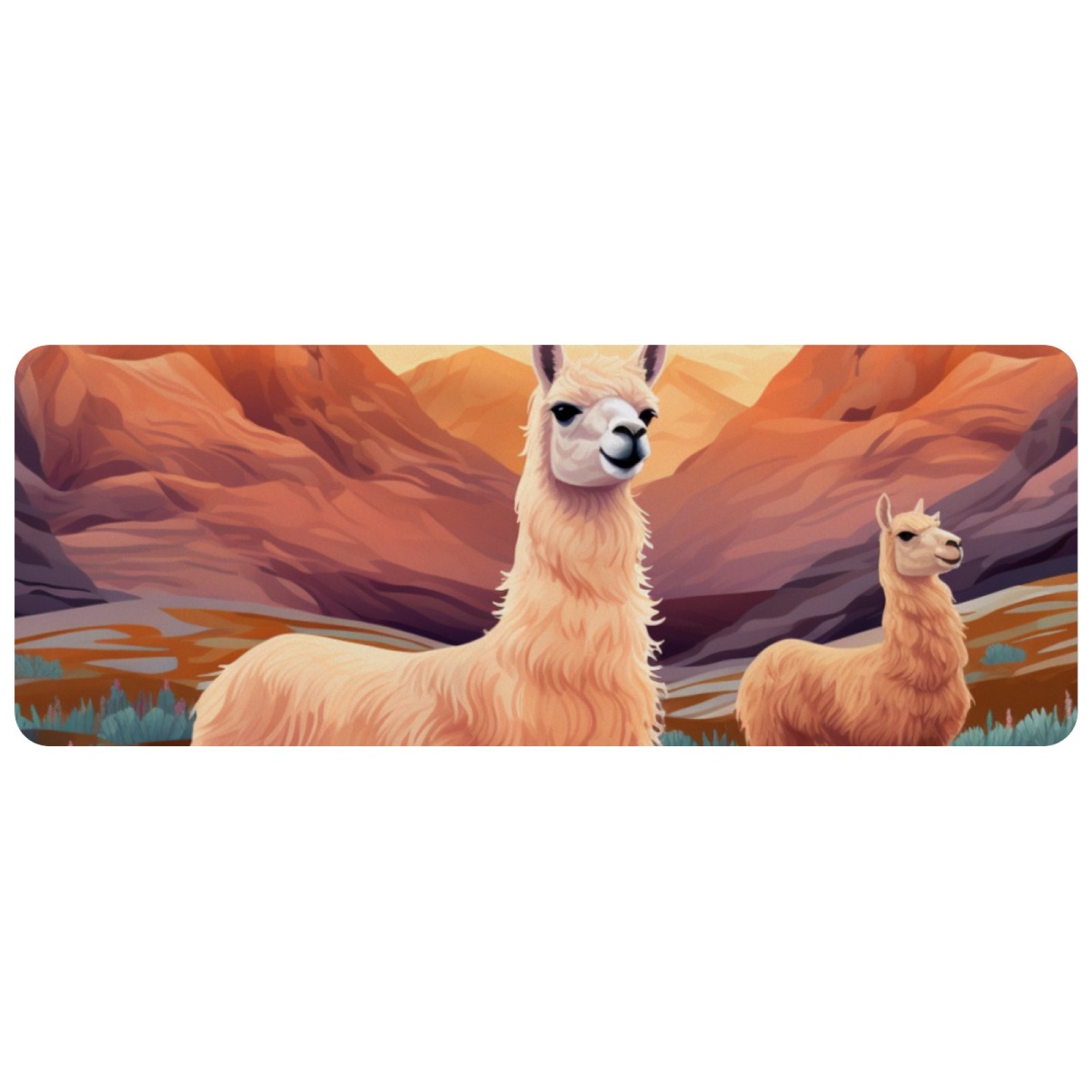 Non-Slip Desk Pad, Alpacas Mountain Cloud Mouse Pad Desk Table ...