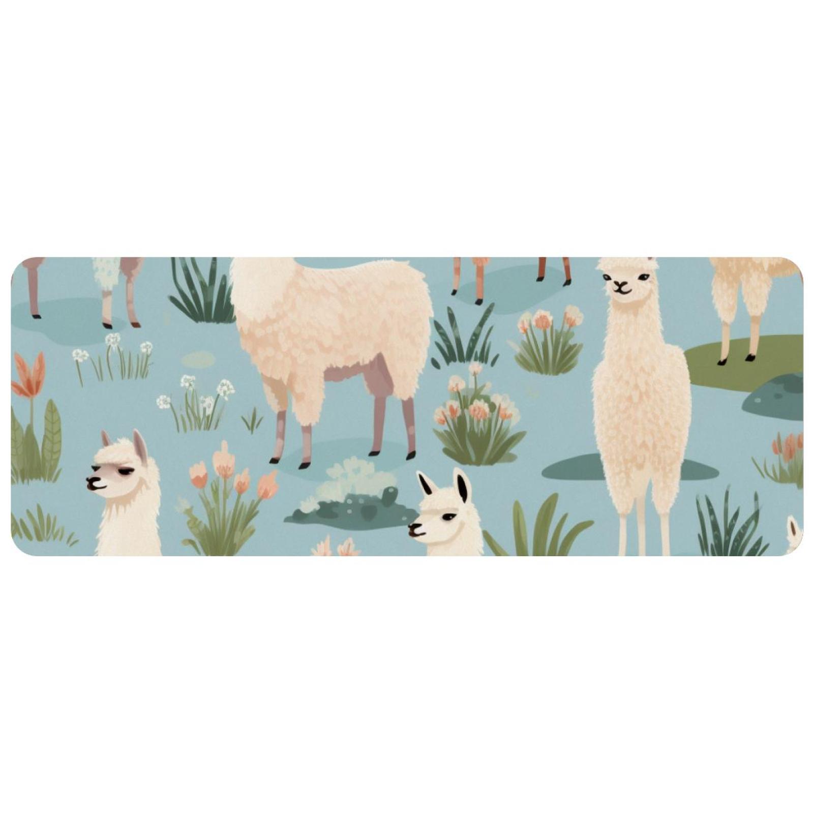 Non-Slip Desk Pad, Alpacas Painting Mouse Pad Desk Table Protector ...