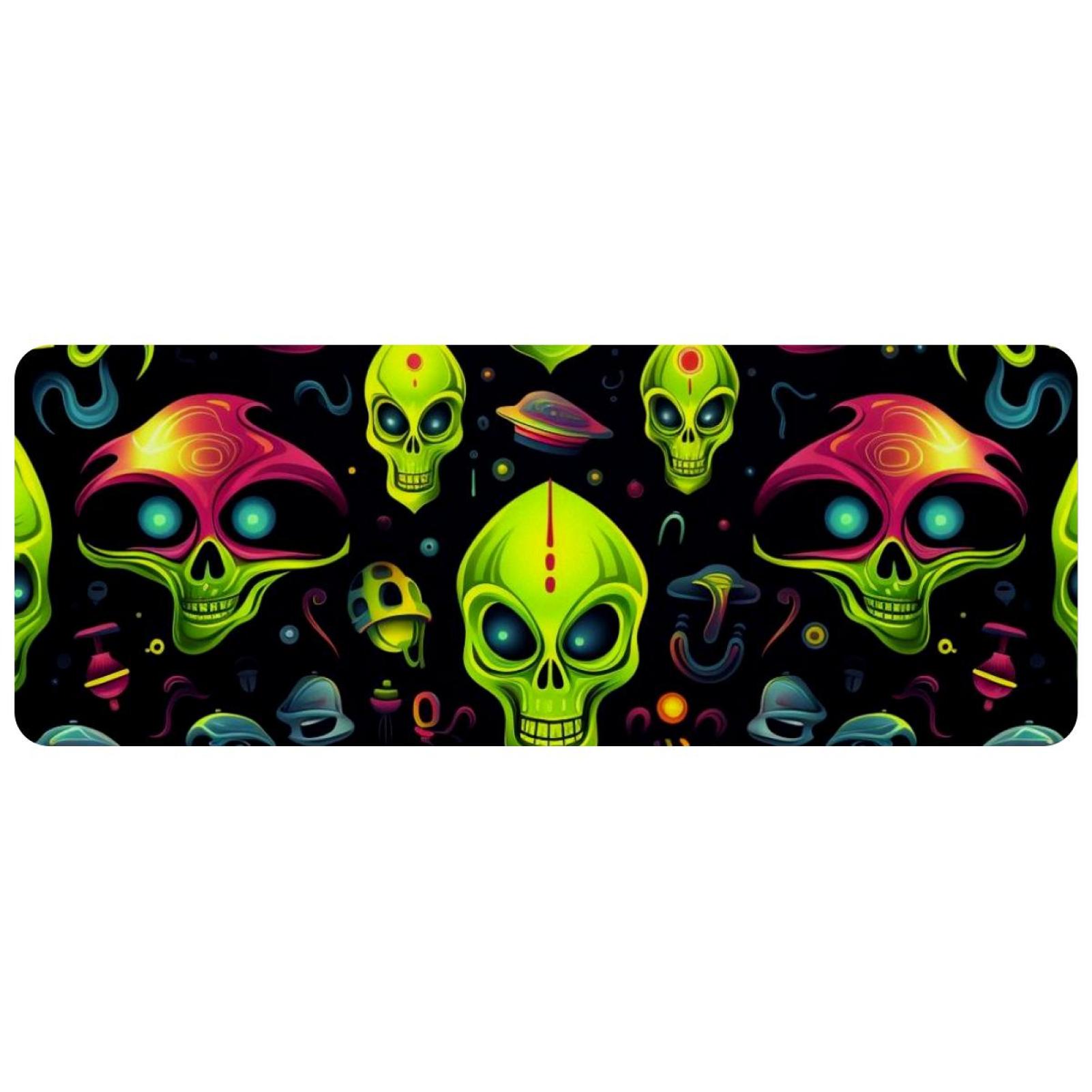 Non-Slip Desk Pad, Cartoon Aliens Mouse Pad Desk Table Protector, Large ...
