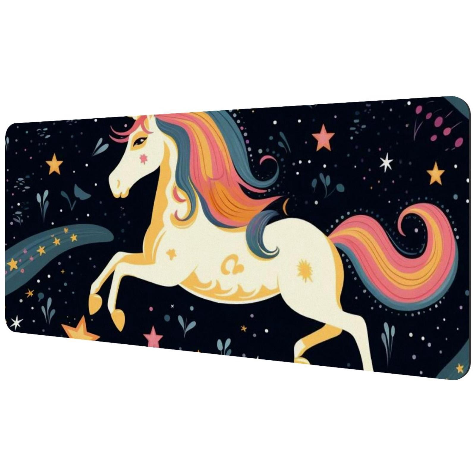 Non-Slip Desk Pad, Cartoon Starry Sky Unicorn Print Mouse Pad, Large ...