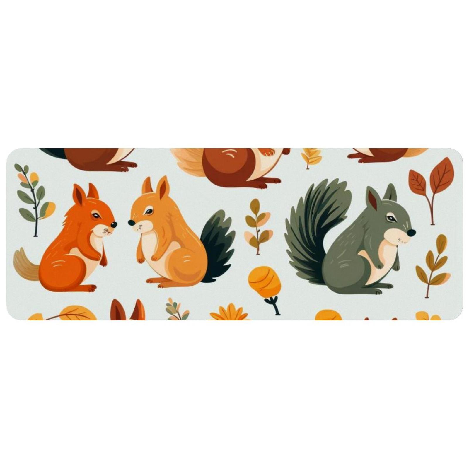 Non-Slip Desk Pad, Colored Squirrel Mouse Pad Desk Table Protector ...