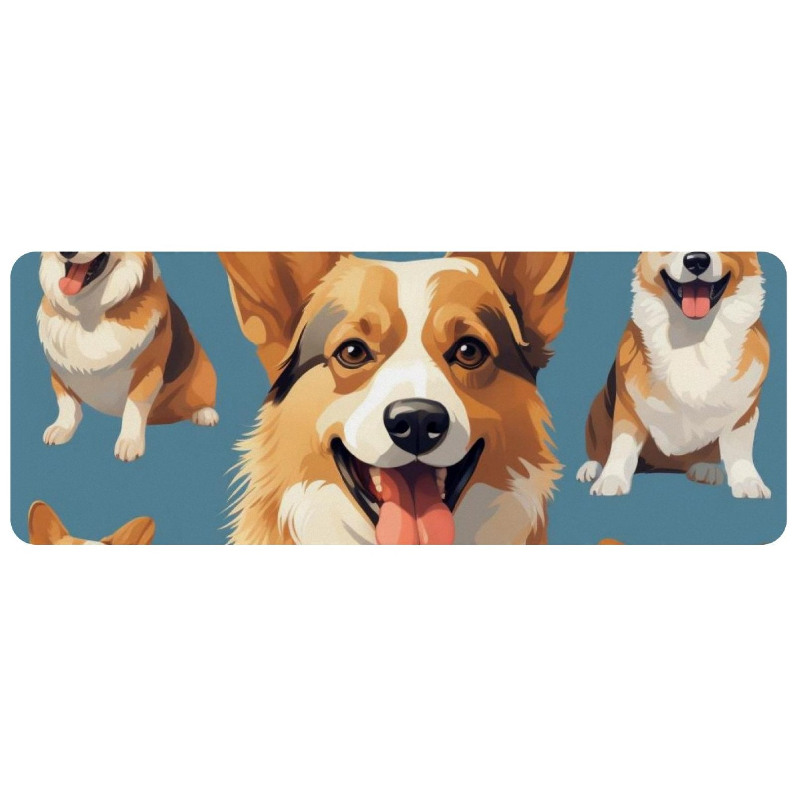 Non-Slip Desk Pad, Corgi Dog Mouse Pad Desk Table Protector, Large Desk ...