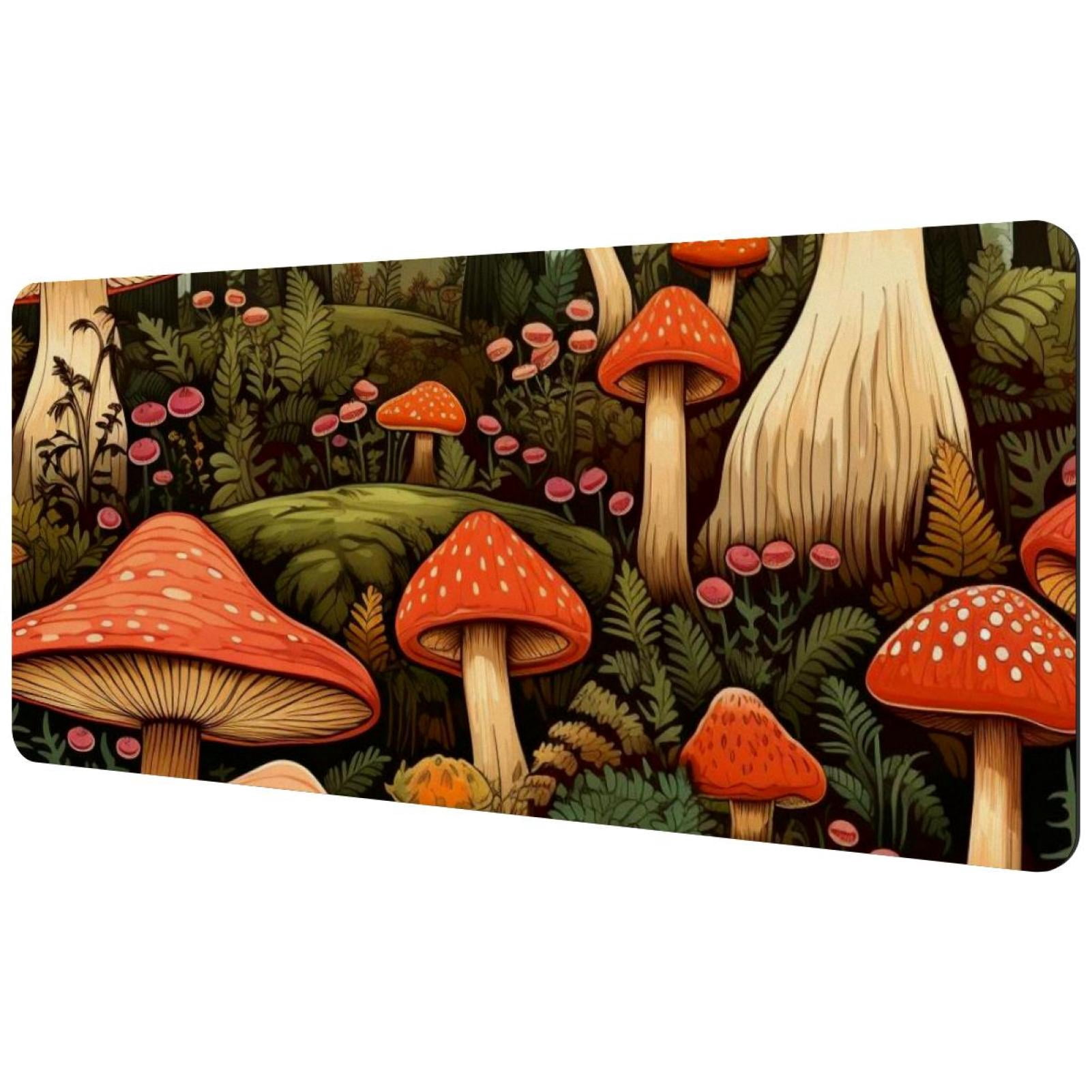 Non-Slip Desk Pad, Fungus Forest Mouse Pad, Large Desk Blotter, Easy ...