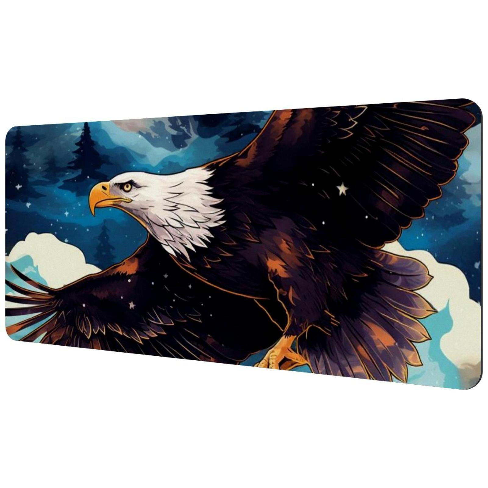 Non-Slip Desk Pad, Hawk Fly Starry Mouse Pad, Large Desk Blotter, Easy ...