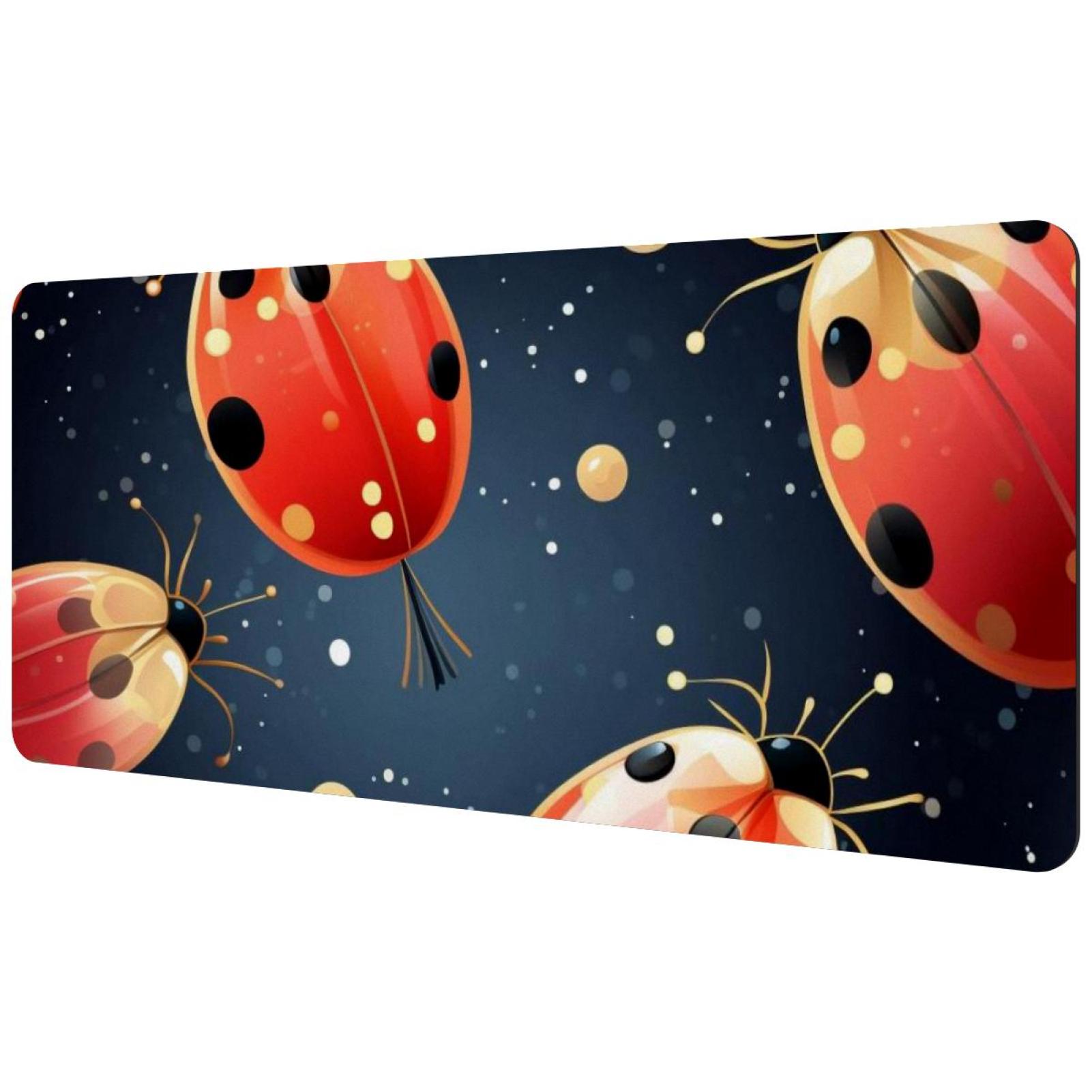 Non-Slip Desk Pad, Ladybug Cute Mouse Pad, Large Desk Blotter, Easy ...