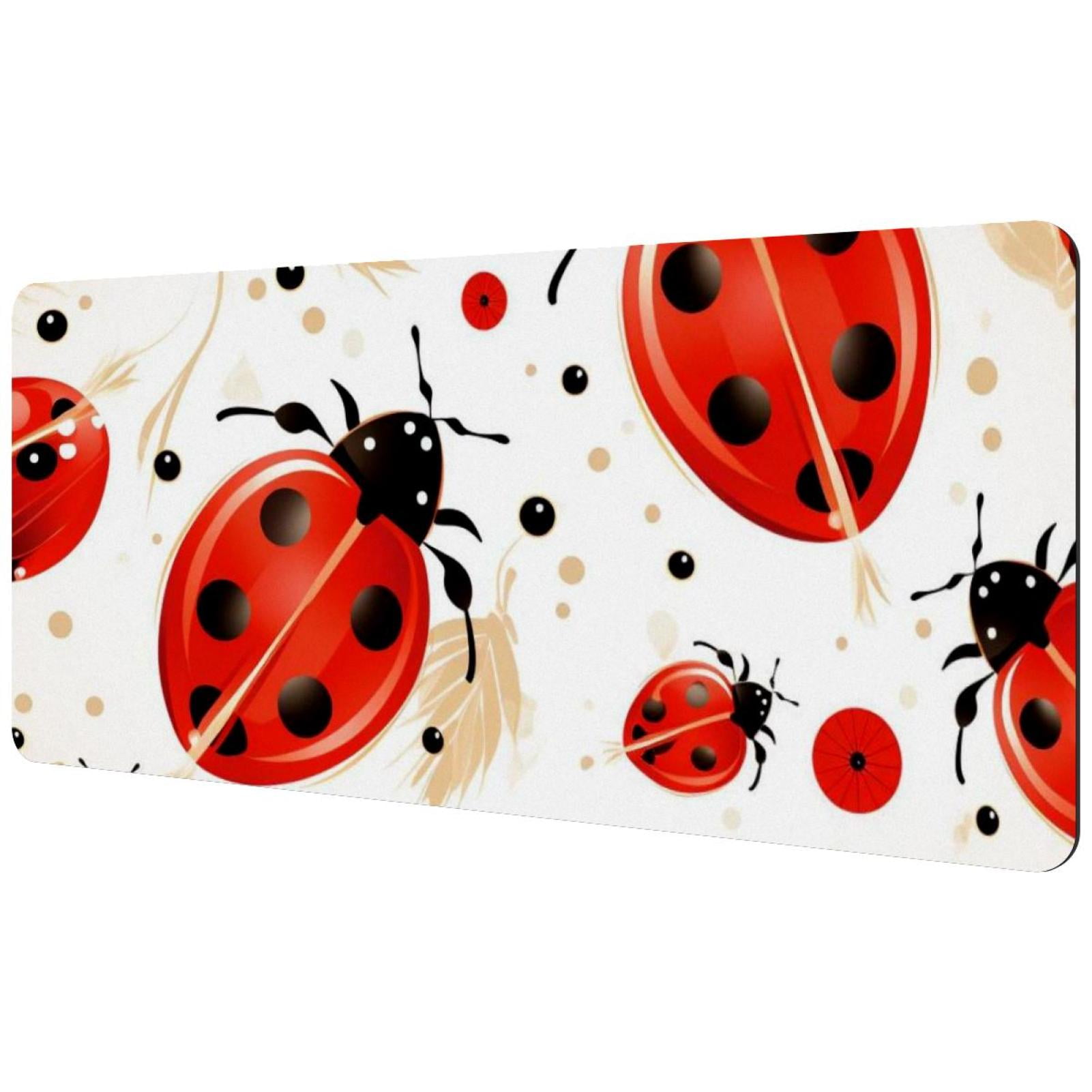 Non-Slip Desk Pad, Ladybugs Print Mouse Pad, Large Desk Blotter, Easy ...