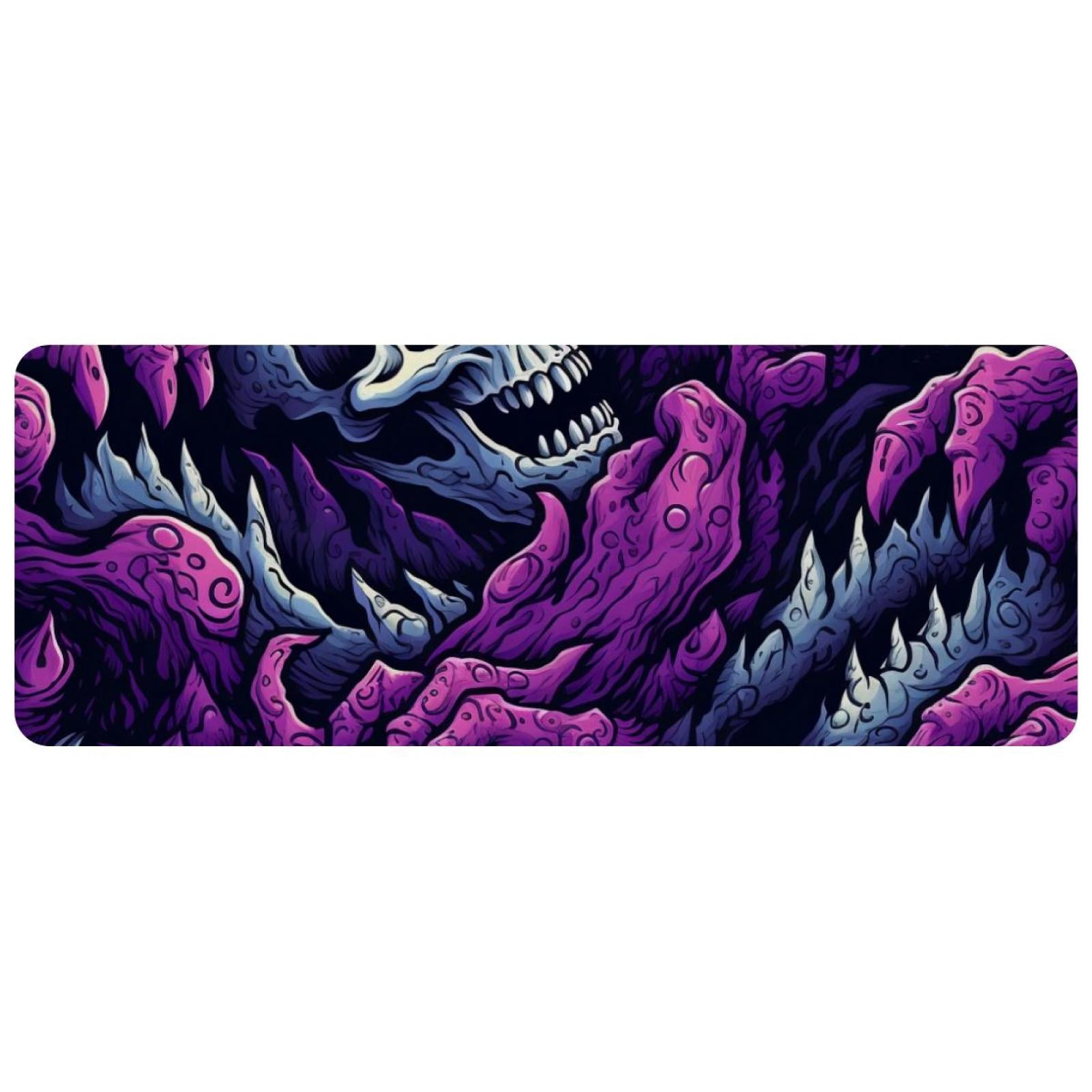 Non-Slip Desk Pad, Paw Print and Skull Mouse Pad Desk Table Protector ...
