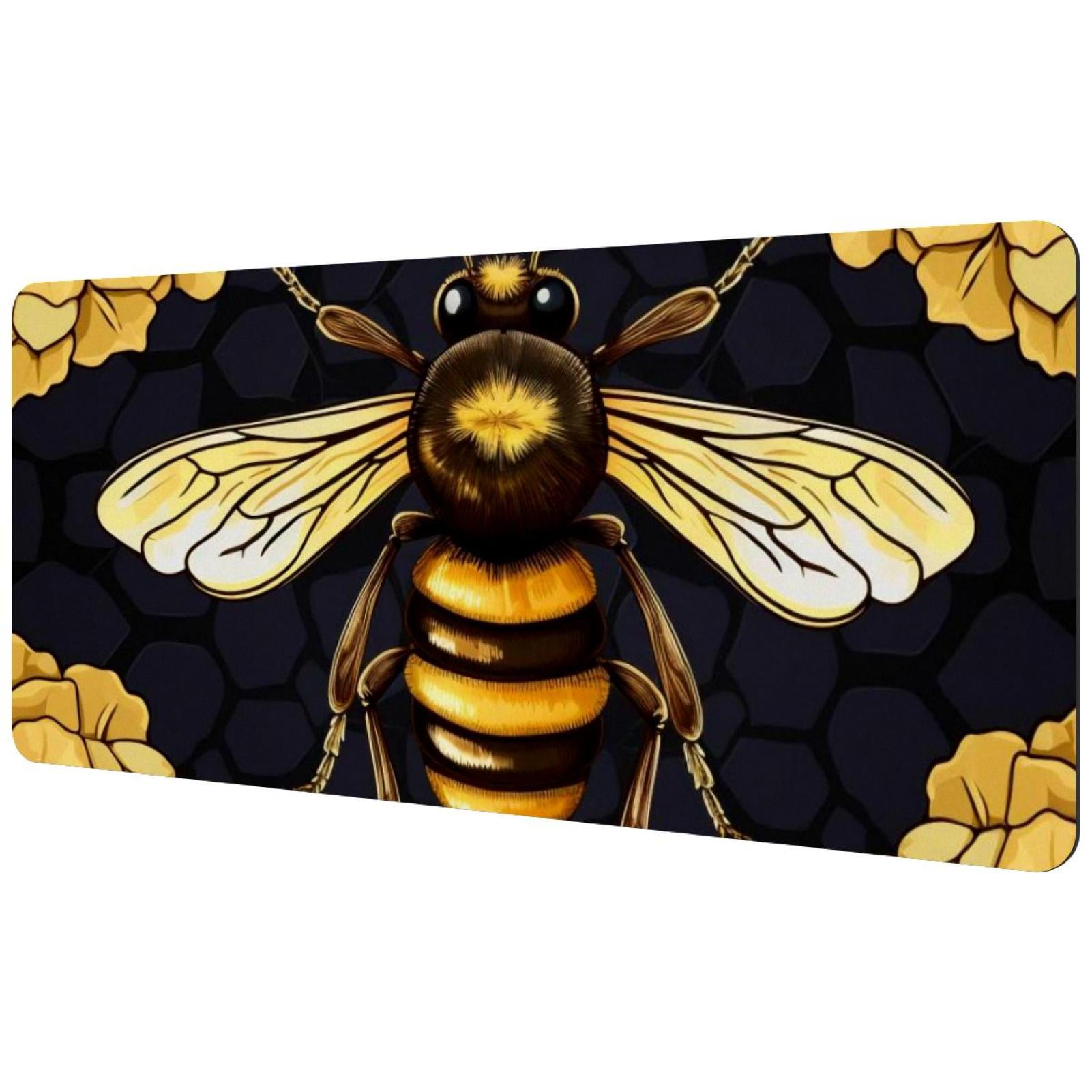 Non-Slip Desk Pad, Starry Sky Bees Golden Mouse Pad, Large Desk Blotter ...