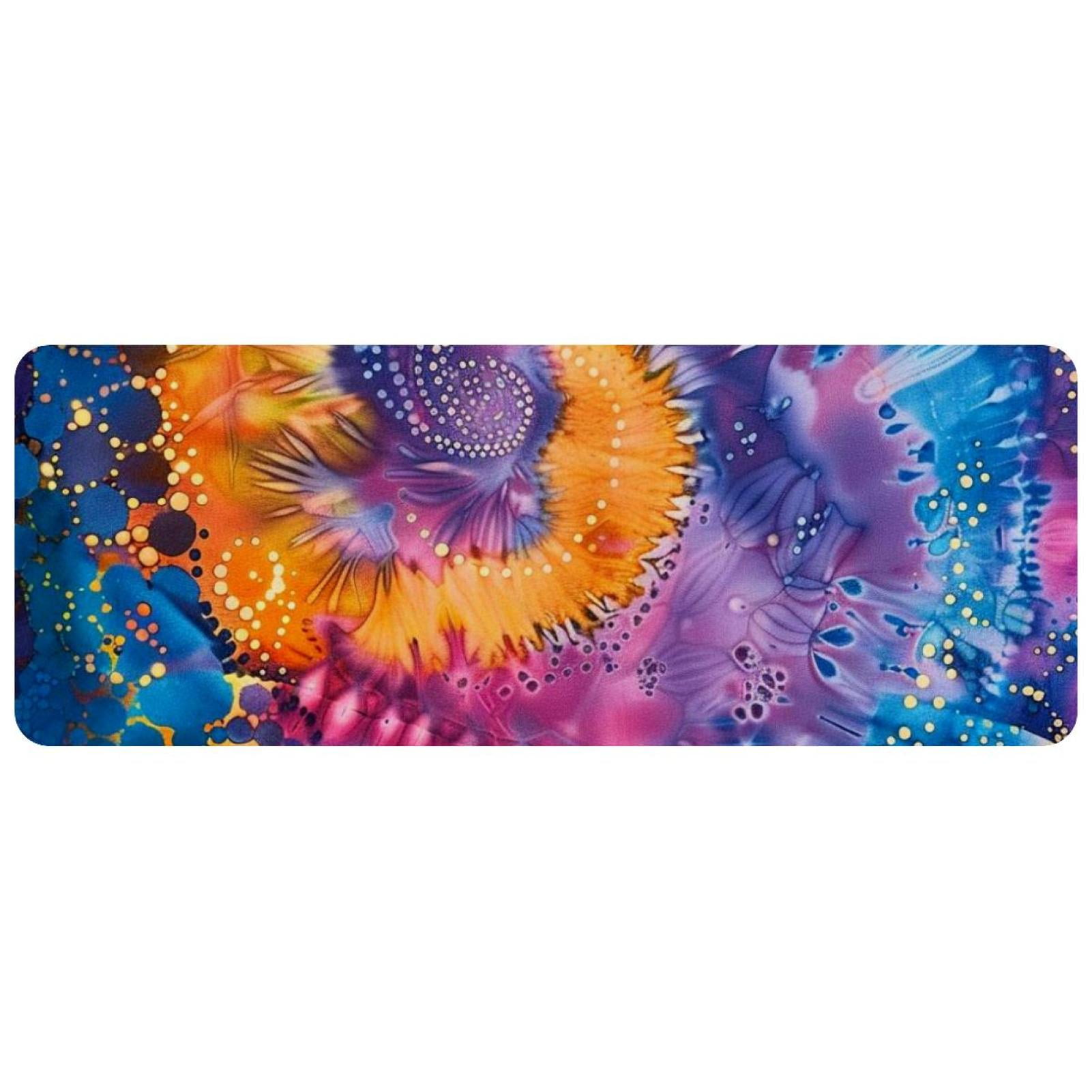 Non-Slip Desk Pad, Tie-Dye Pretty Mouse Pad Desk Table Protector, Large ...