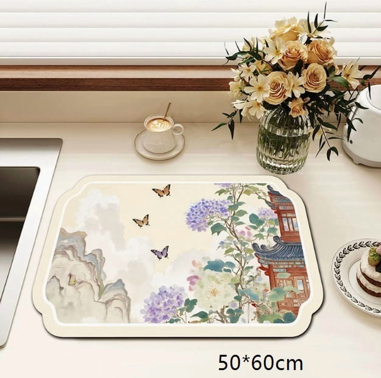 Non-Slip Diatom Mud Drain Mat for Coffee Machines - Special Shaped ...