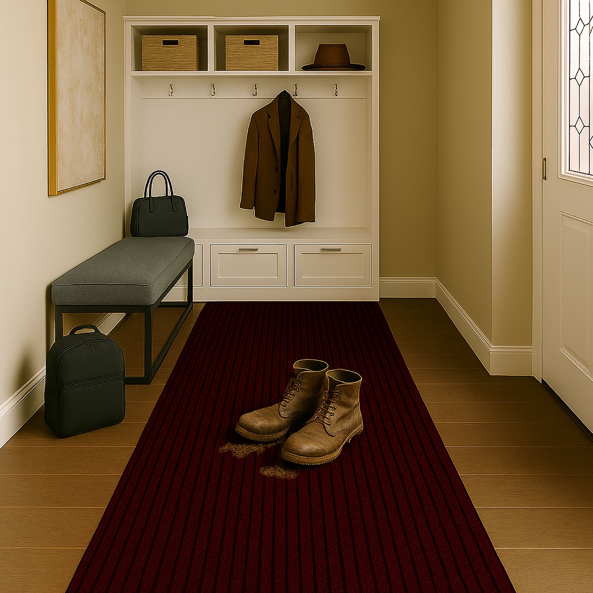 Non-Slip, Dirt-Trapping, Heavy-Duty Utility Runner Rug - 24in x 11ft ...