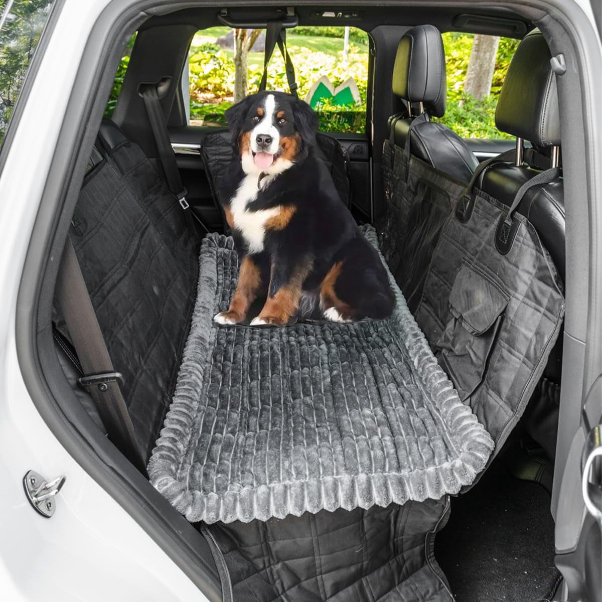Non-Slip Dog Bed Mat for Car, Cuopluber Fuzzy Backseat Pet Mat, Travel ...