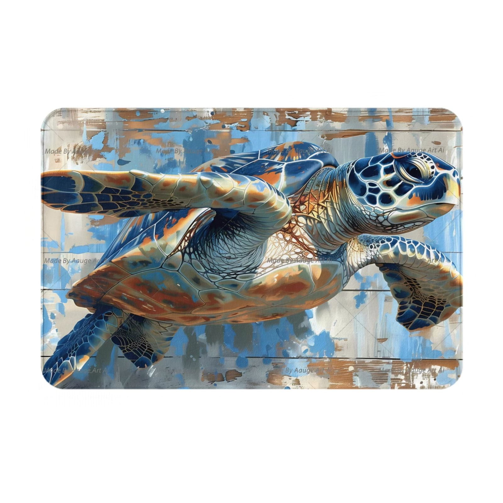 Non Slip Door Mat, Abstract Sea Turtle Fast Drying Bath Tub Mats ...