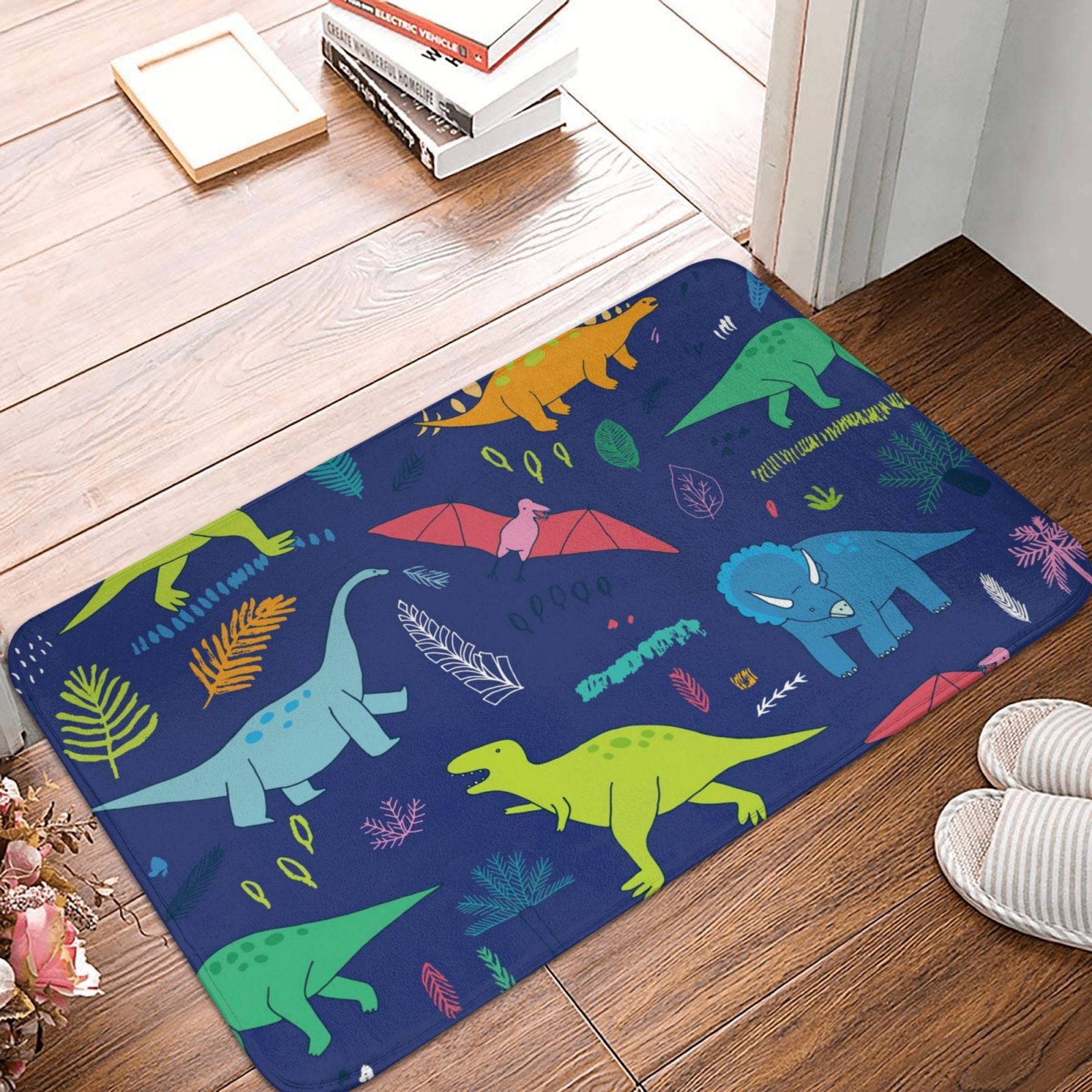 Non Slip Door Mat, Dinosaurs Adventure Fast Drying Bath Tub Mats ...