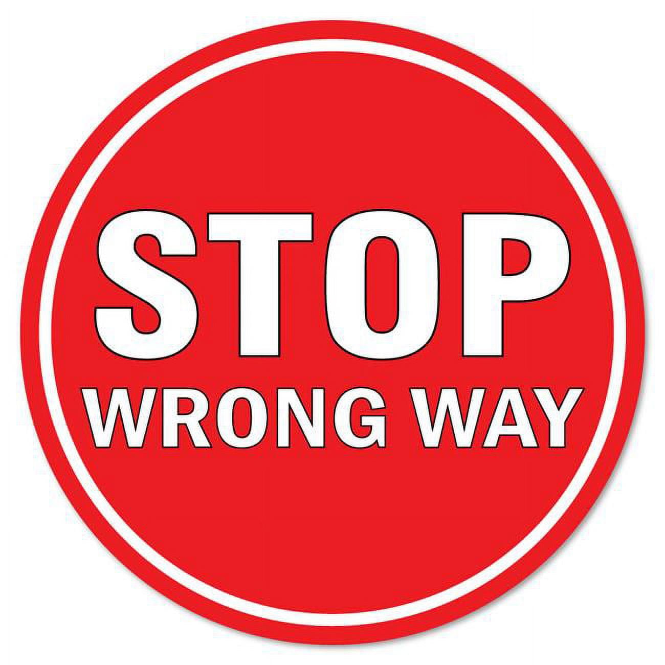 Non-Slip Floor Graphic Coronavirus Vinyl Decal - Stop Wrong Way ...