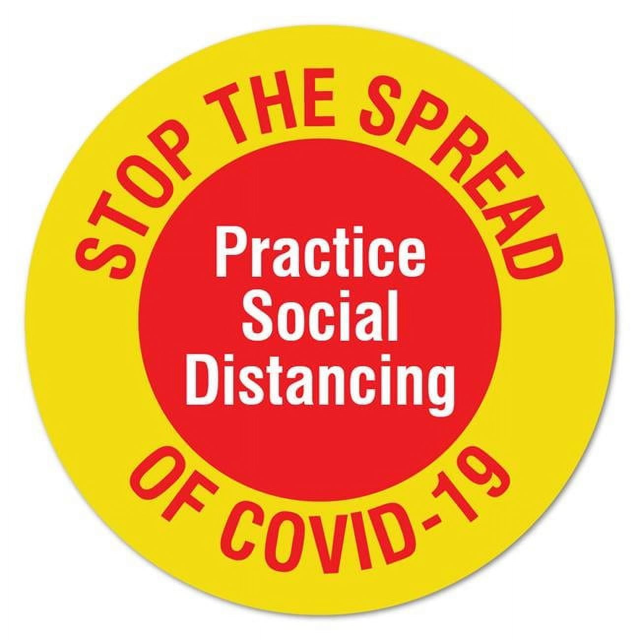 Non-Slip Floor Graphic Coronavirus Vinyl Decal - Stop the Spread ...