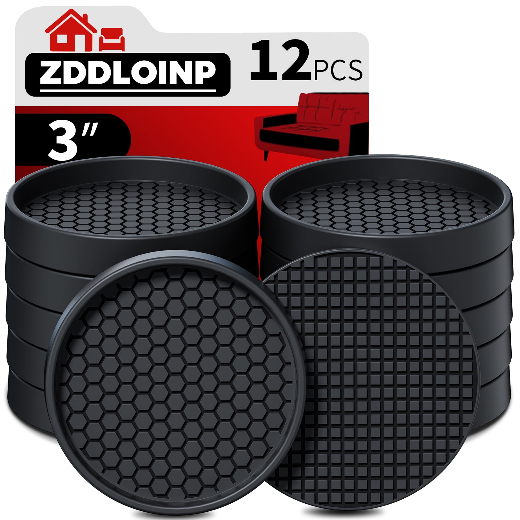 Non Slip Furniture Coasters - 3? Non Skid Furniture Pads for Hardwoods ...