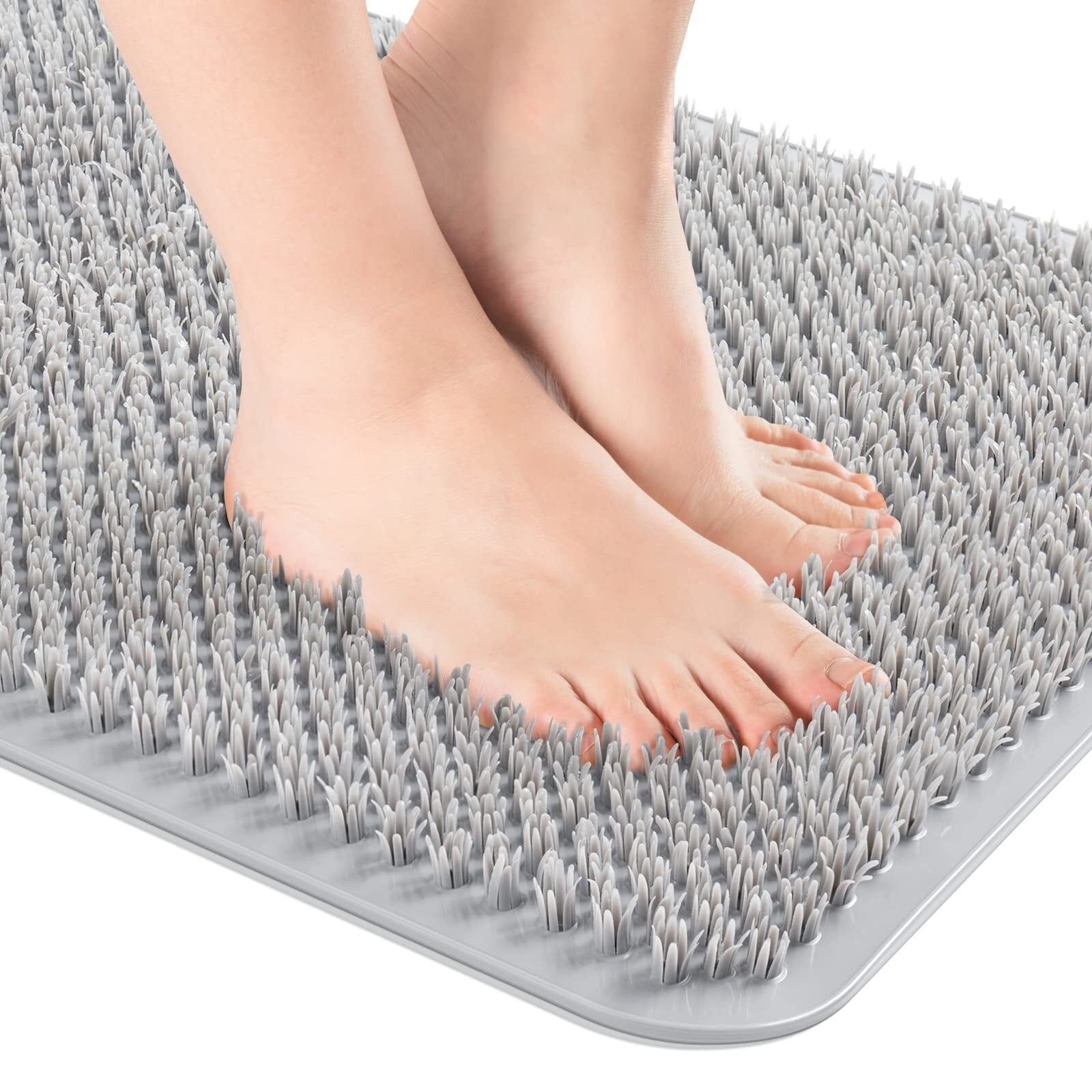 Non Slip Grassy Bathtub Mat : 25.6X13.4 inches Sturdy But Soft Anti ...