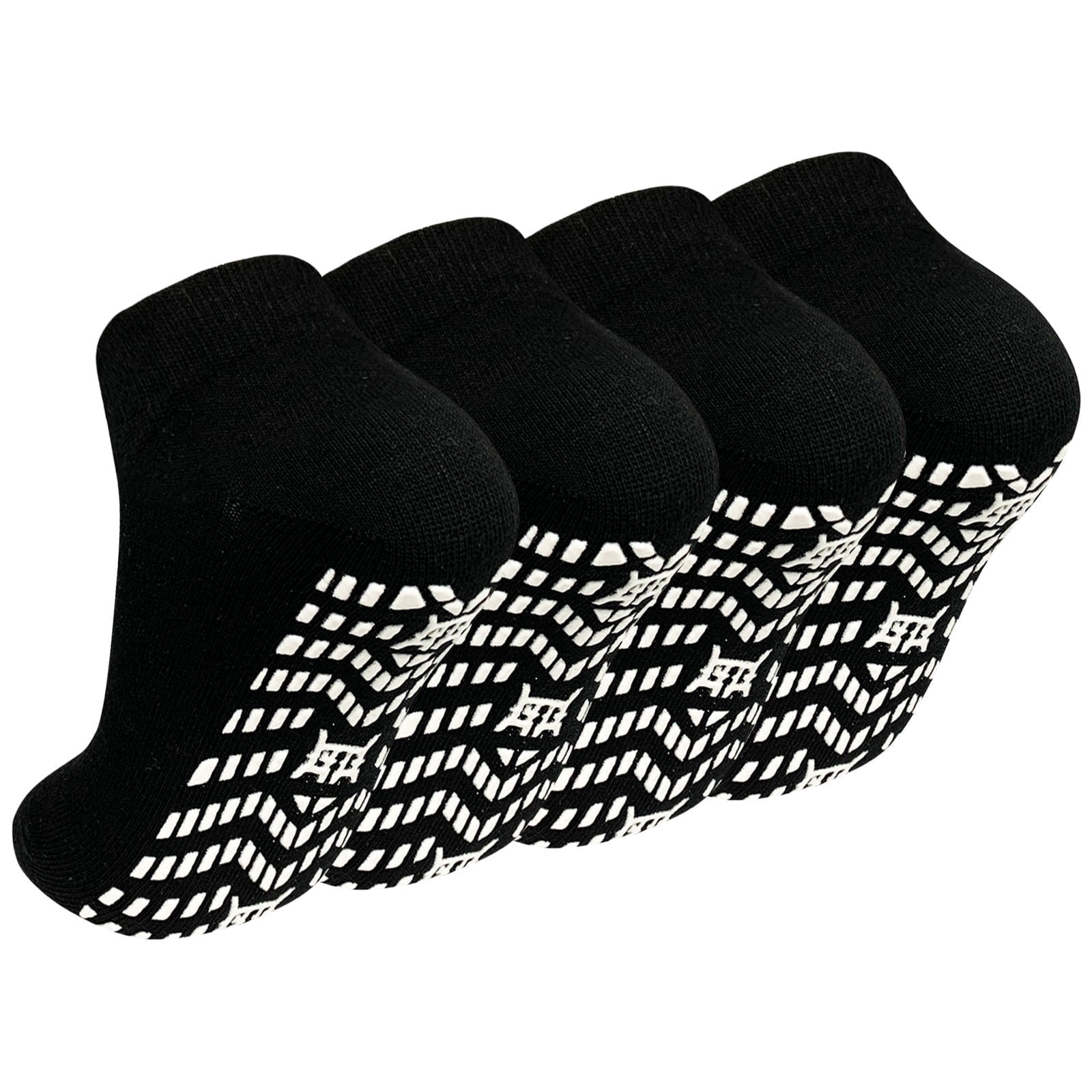 PUTUO Cotton Yoga Pilates Sports Socks for Men and Women, 4 Pairs, Size ...