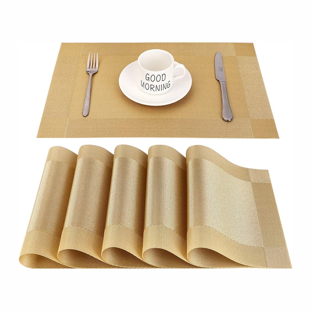 Non-Slip High Temperature Resistant Washable PVC Table Mats, Heat ...