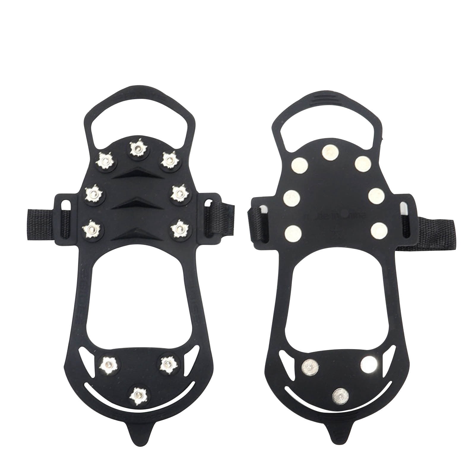 Non Slip Hiking Spikes Black Crampon Spikes Metal Teeth Grip Boot ...
