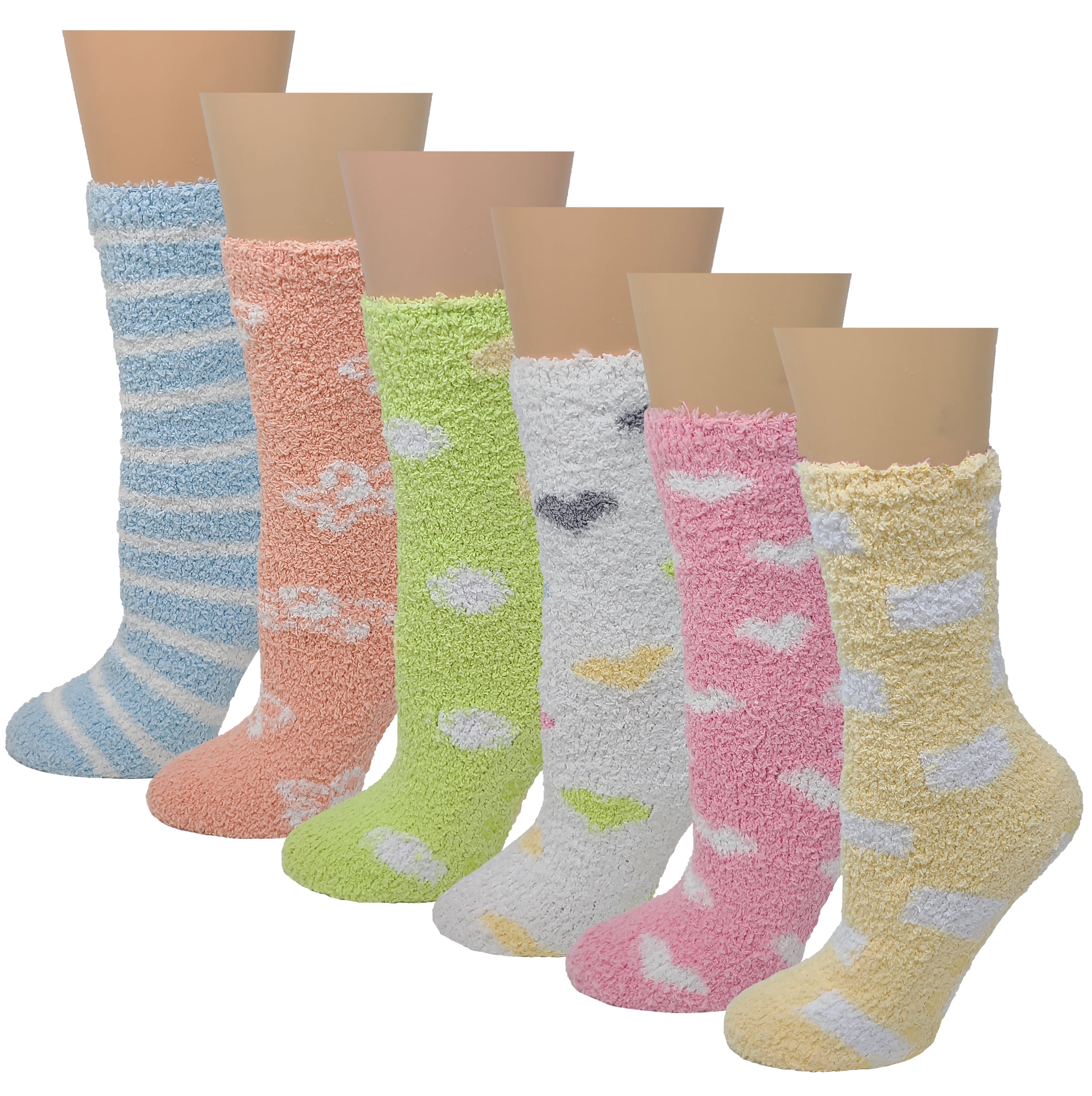 Non Slip Hospital Socks for Men Women Cozy Fuzzy Home Lounge Slipper ...