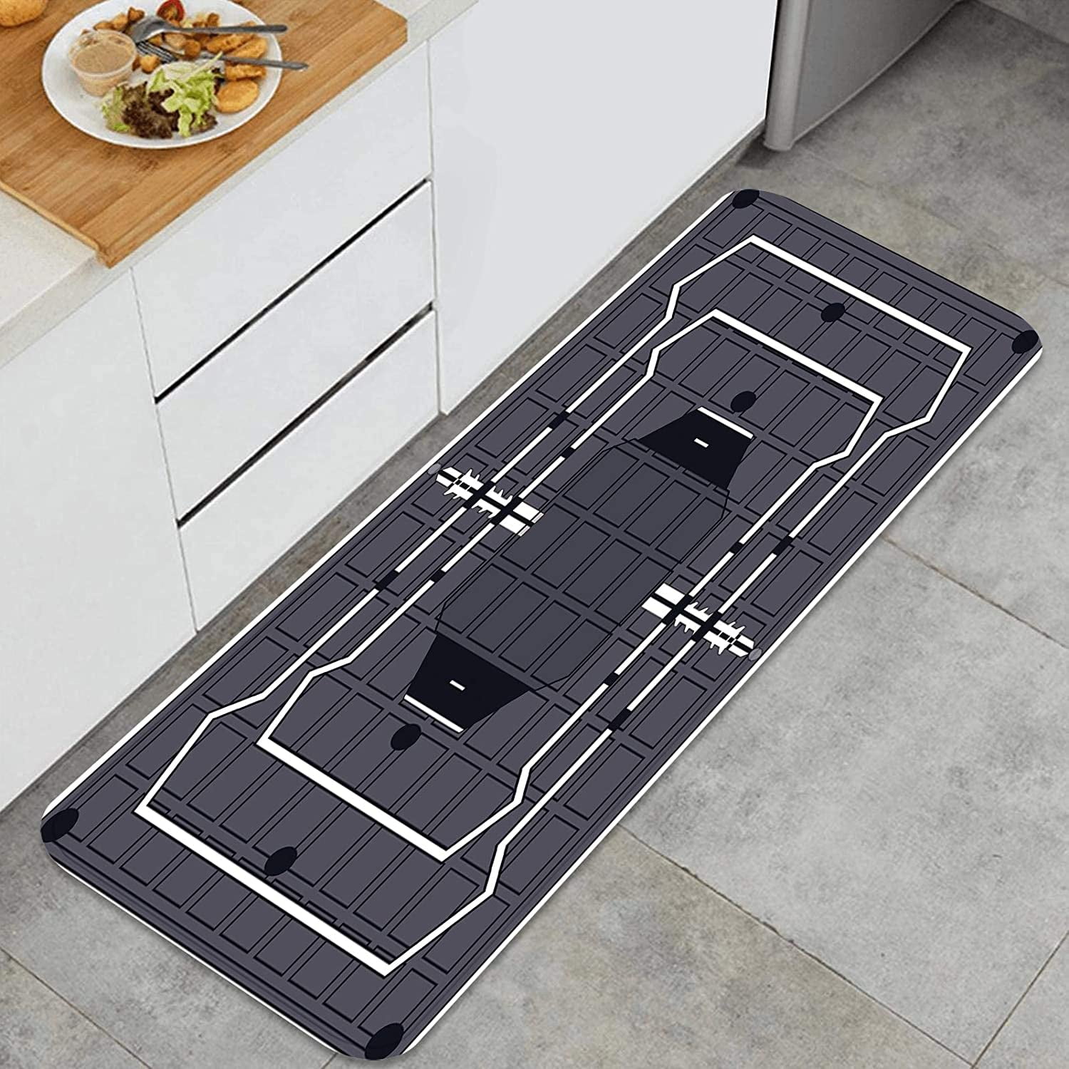 Non Slip Kitchen Mat Rainbow Frost Six Siege Throw Cushioned Carpet ...