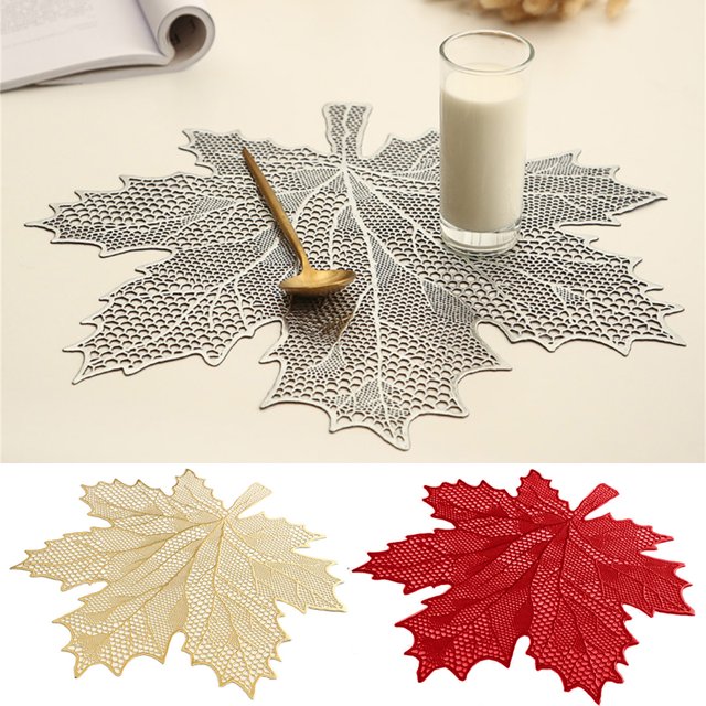 Non-Slip Maple Leaf Placemats Bowl Mats Durable Table Decoration for ...