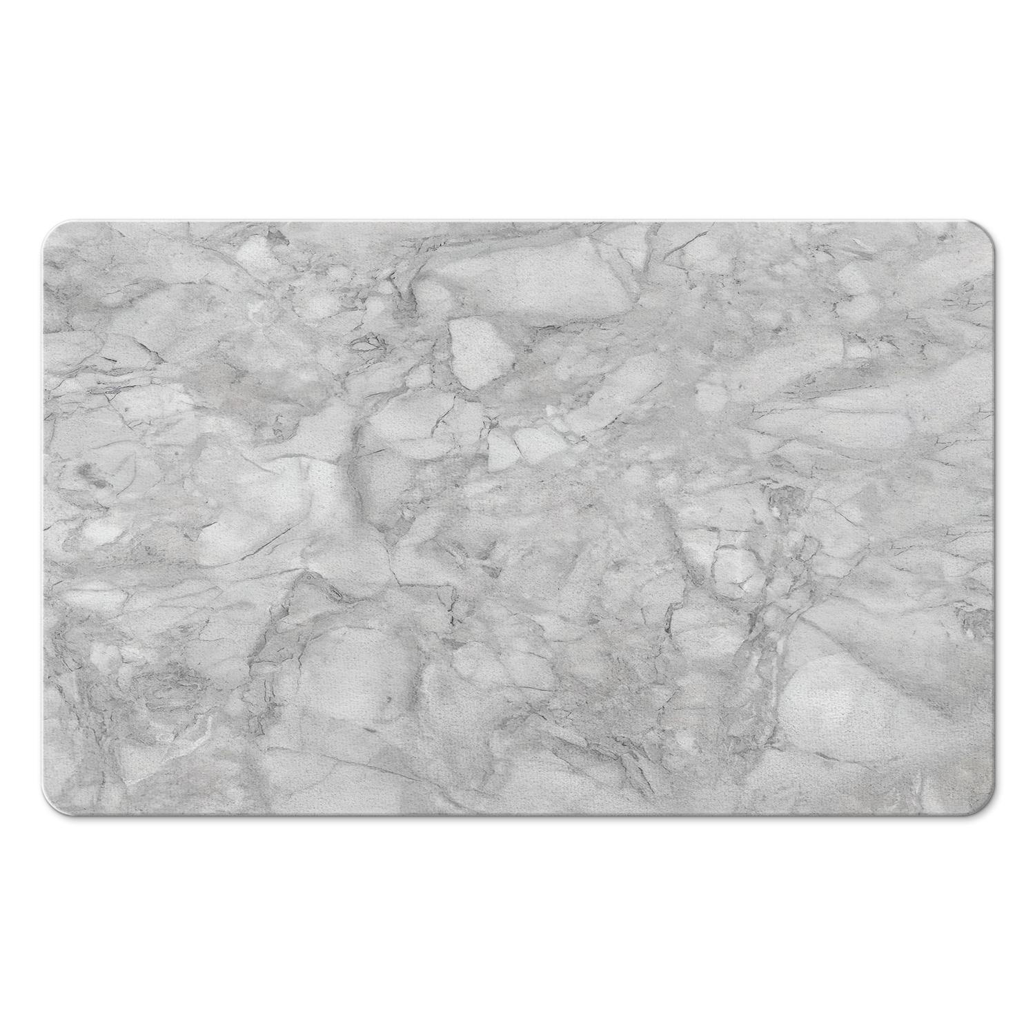 Non-Slip Marble Bath Rug Runner, 20x32 in - Luxuriously Soft Microfiber ...