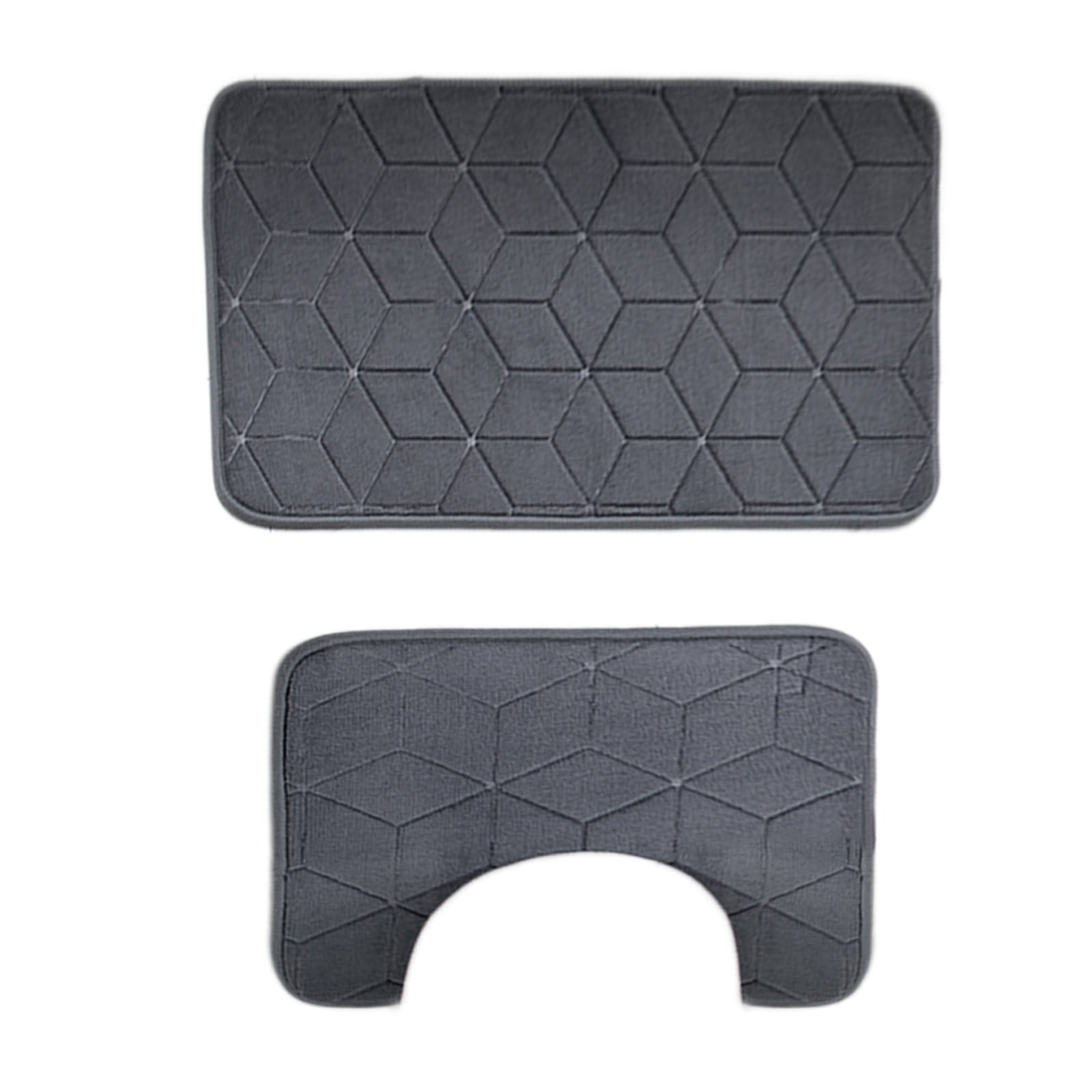 Non-Slip Mat, Waterproof Bathroom Mat, Extra Thick Rubber, Dual-Shaped ...