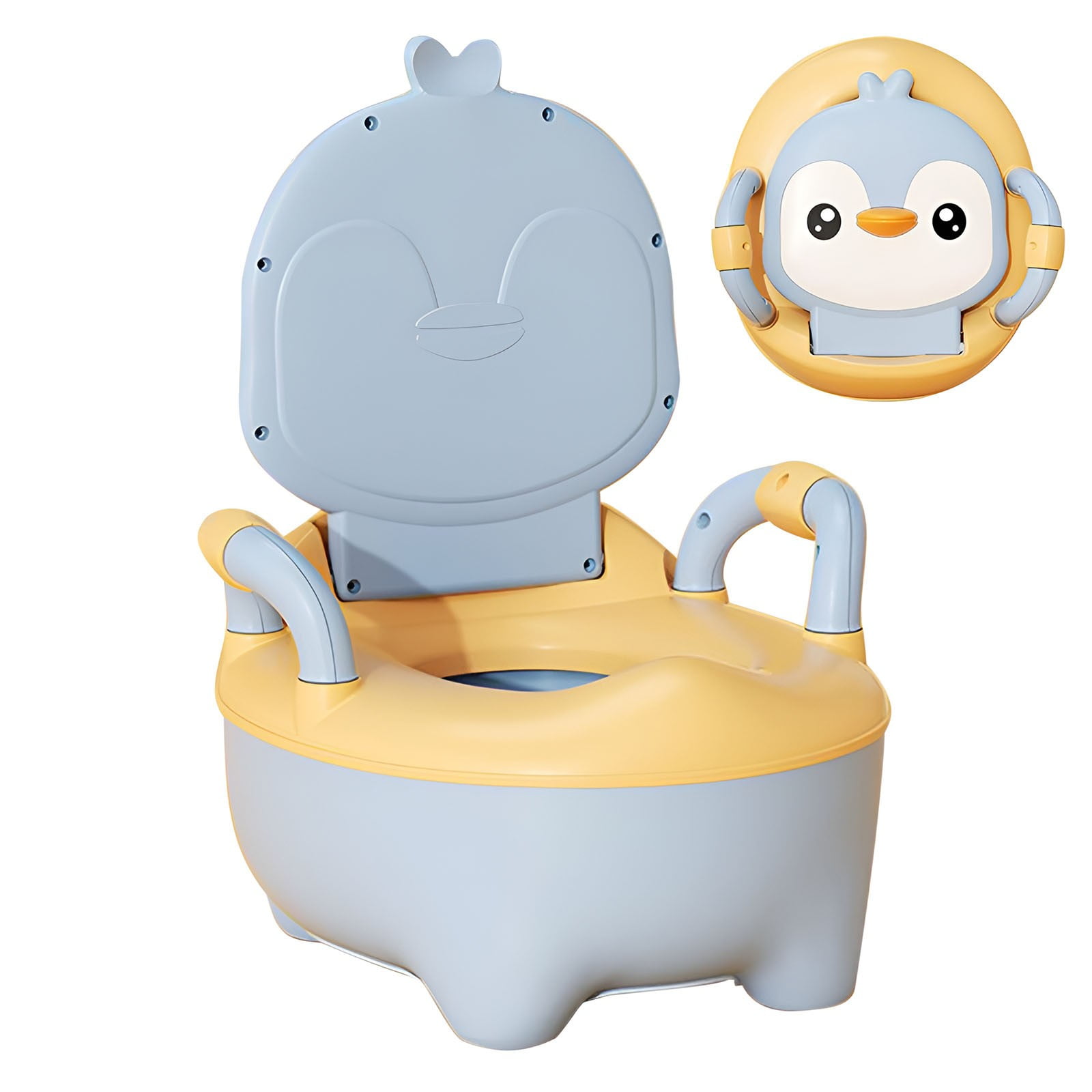Non-Slip Penguin Potty for Kids | Portable, Lightweight Travel Commode ...