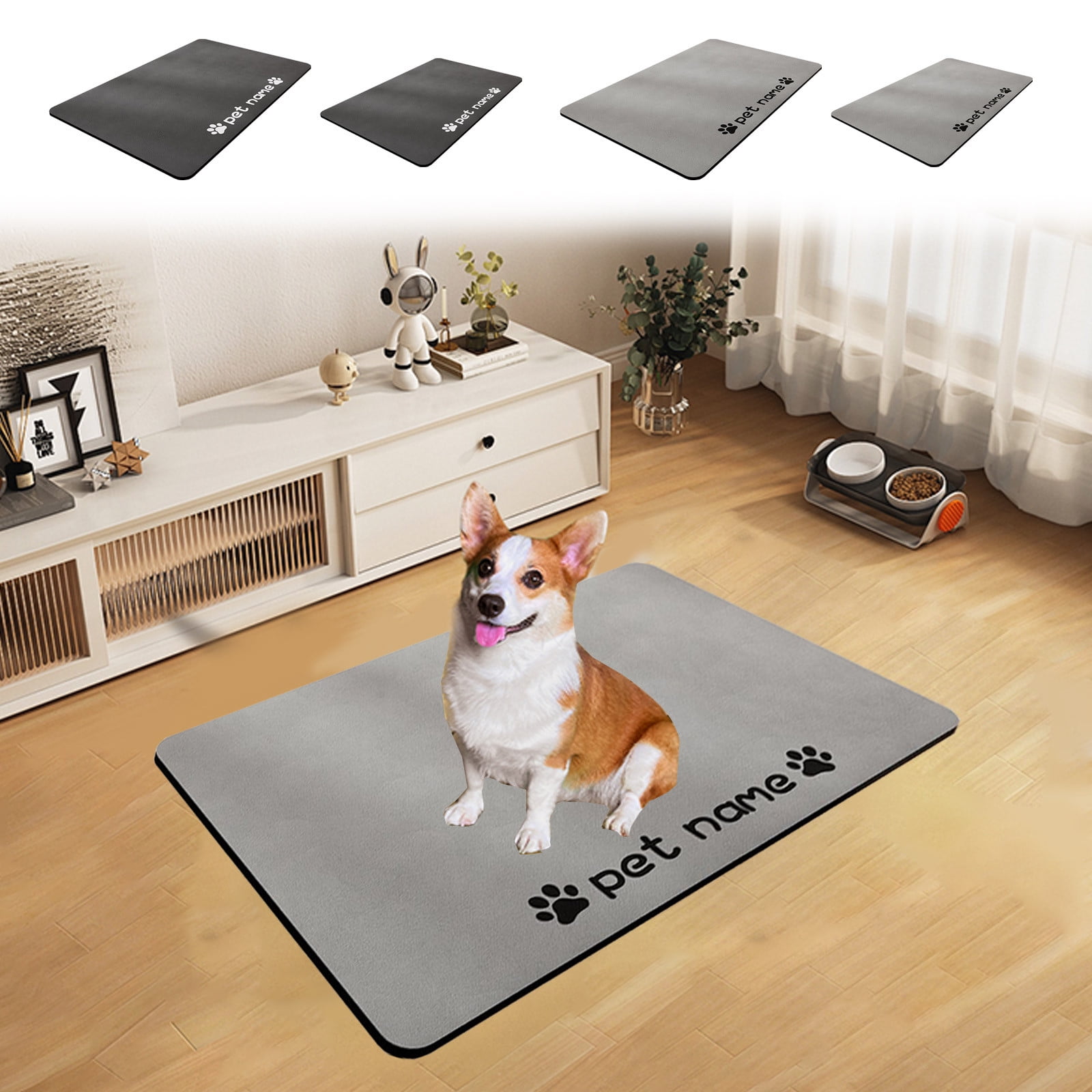 Non-Slip Pet Feeding Mat, Waterproof Diatom Mud Mat, Heavy-Duty Non ...