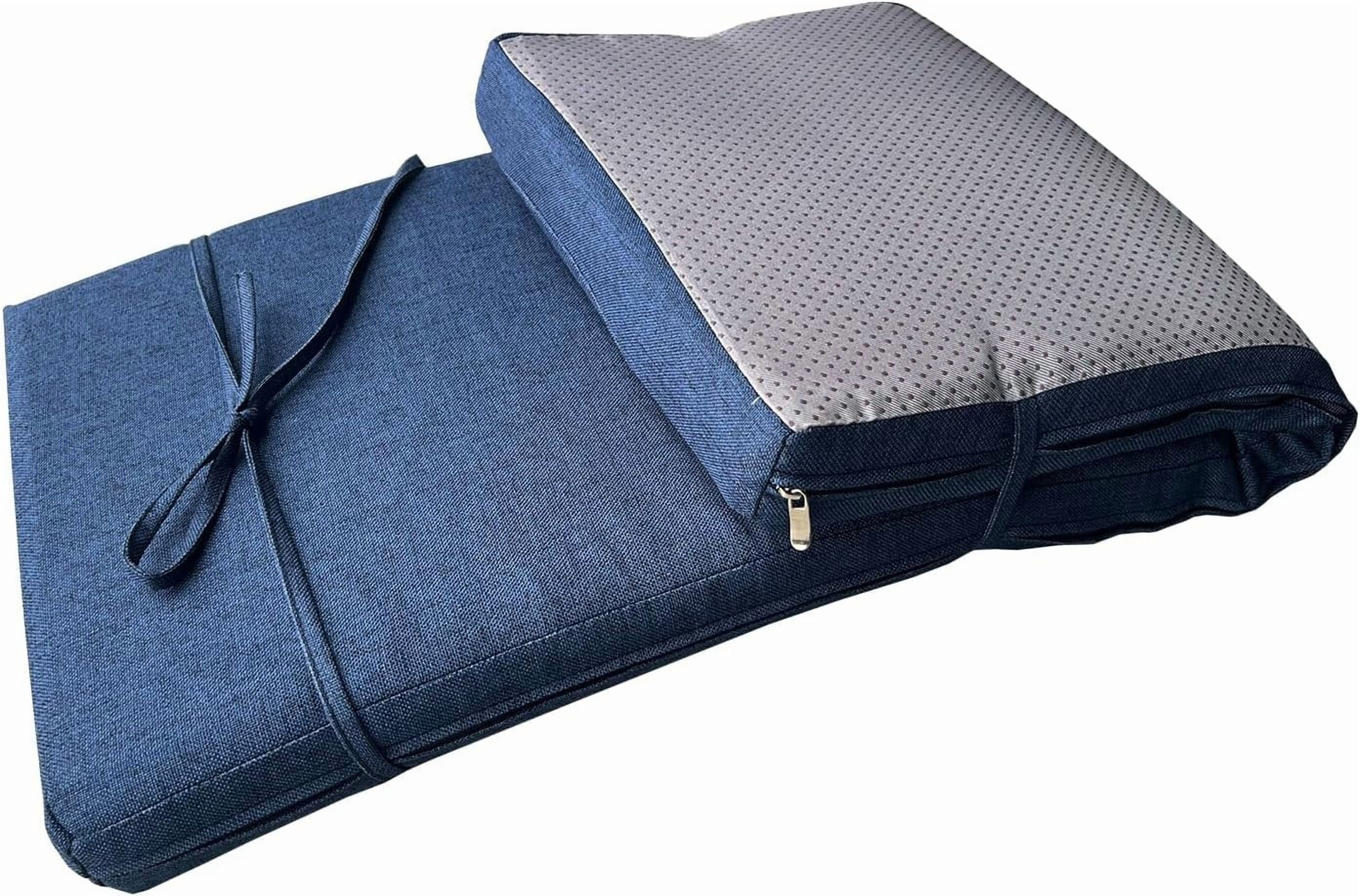 Non-Slip Piano Bench Cushion with Ties, 48x12 Inch Navy Blue ...