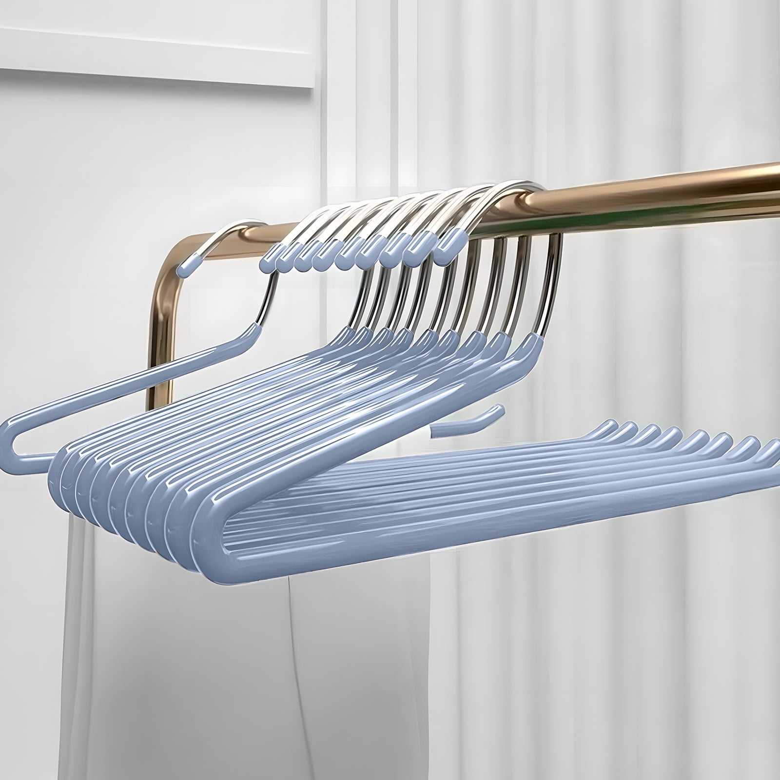 Non-Slip Plastic Hanging Trouser Rack | Space-Saving Clothes Hanger for ...