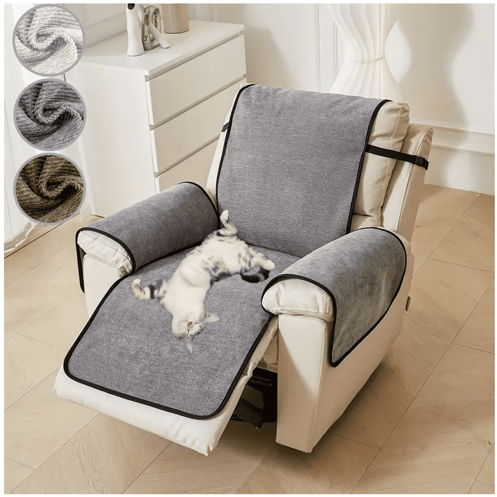 Non Slip Reclining Chair Slipcover,Electric Power Lift Recliner Covers ...