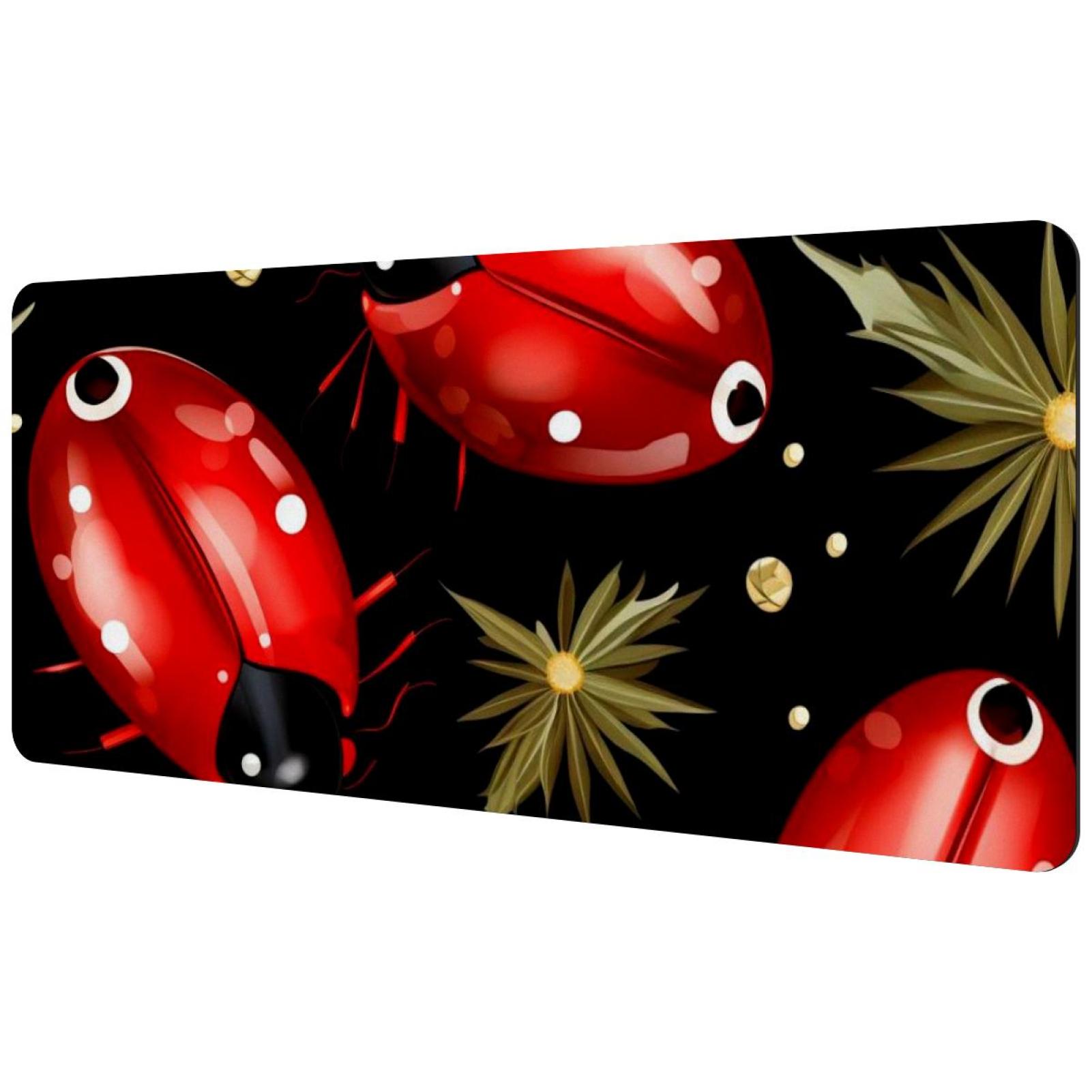Non Slip Red Ladybird Desk Mat, 35.2" x 15.7" Protector, Large Mouse ...