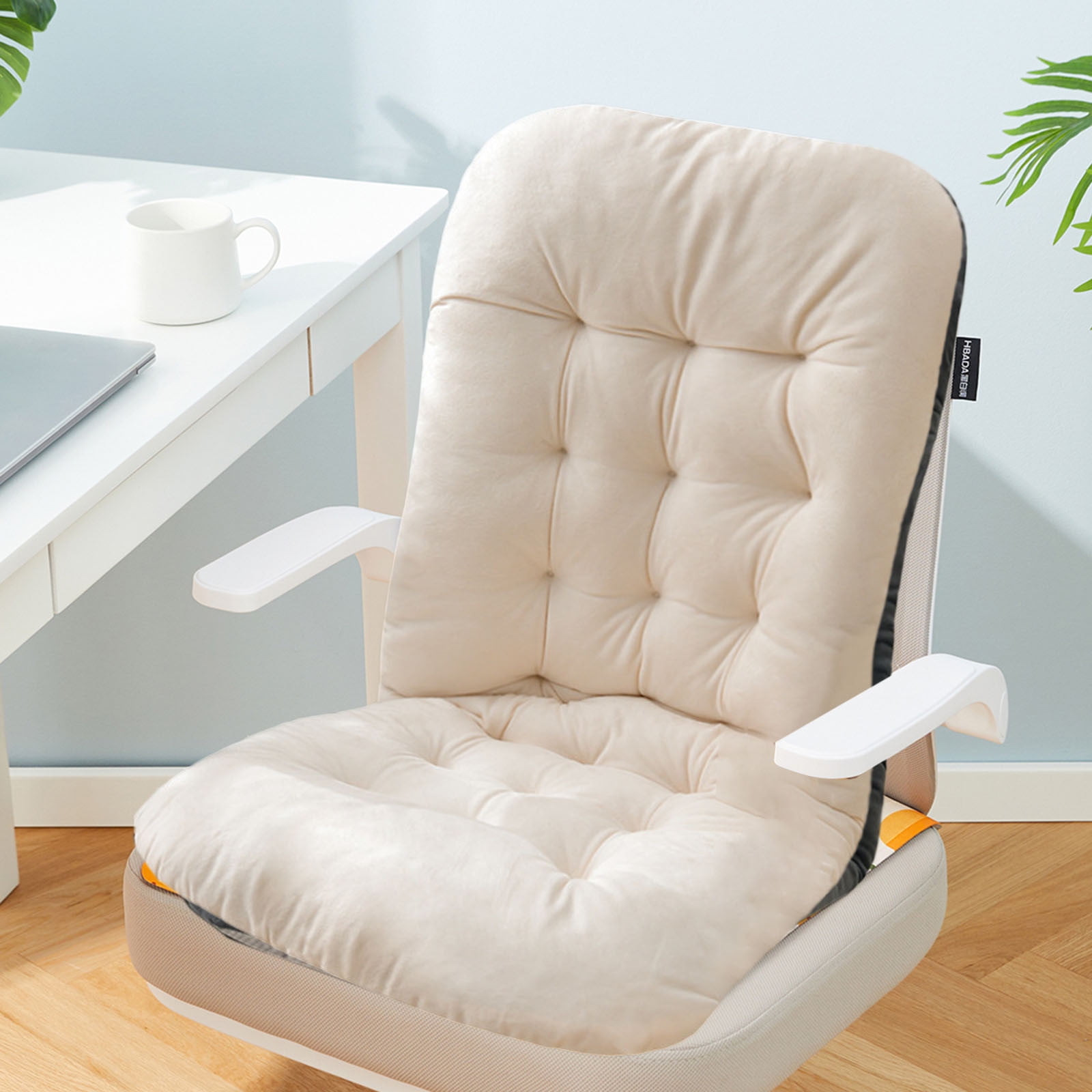 Non-Slip Rocking Chair Cushion, Premium Tufted Rocker Seat Back Pad ...
