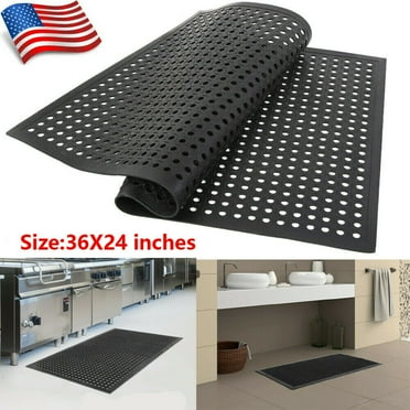 Tenozek Non-Slip Rubber Drainage Mat, Waterproof, Heavy Duty for Indoor ...