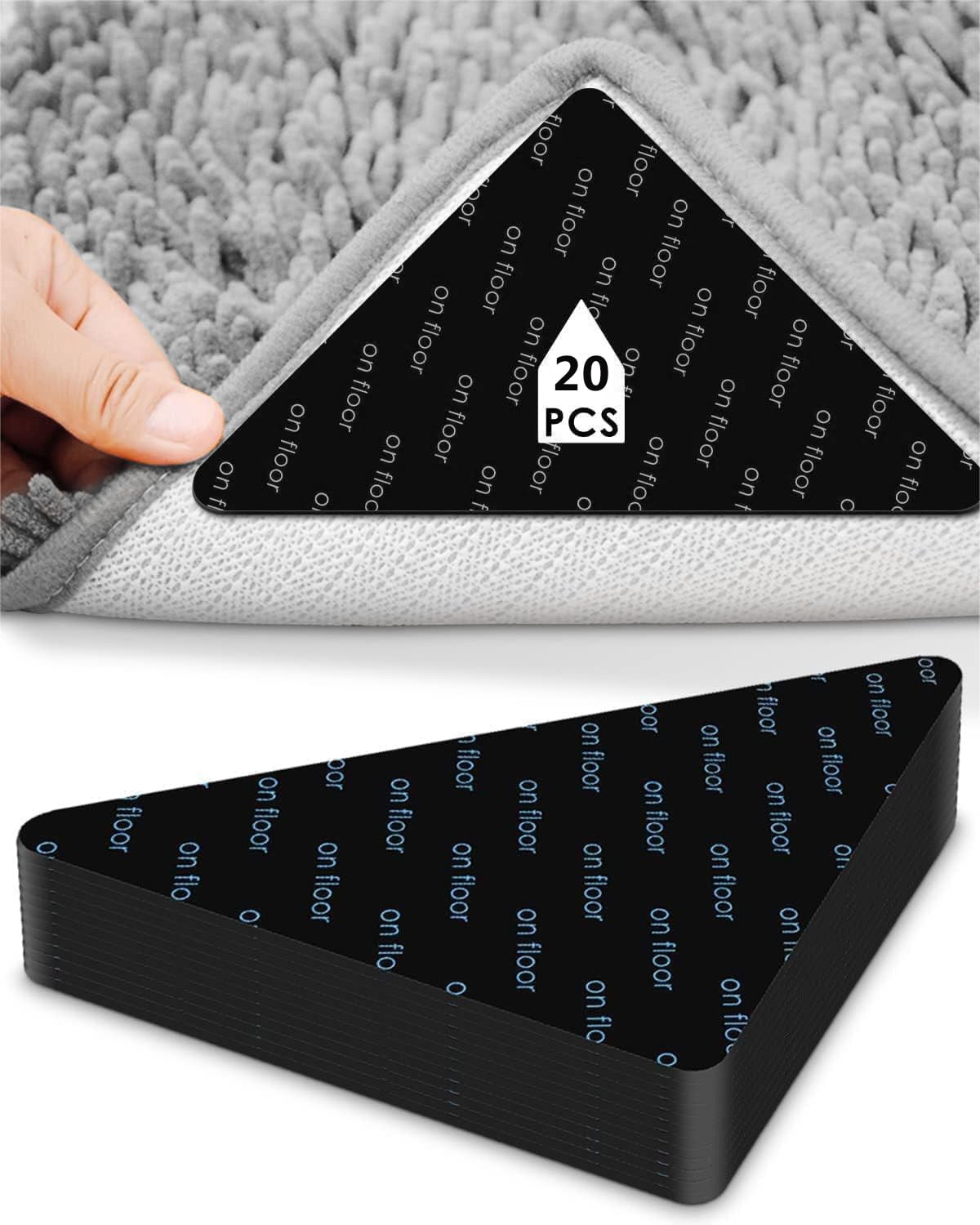 Non Slip Rug Gripper, Lefiocky 20Pcs Reusable and Washable Tape for ...