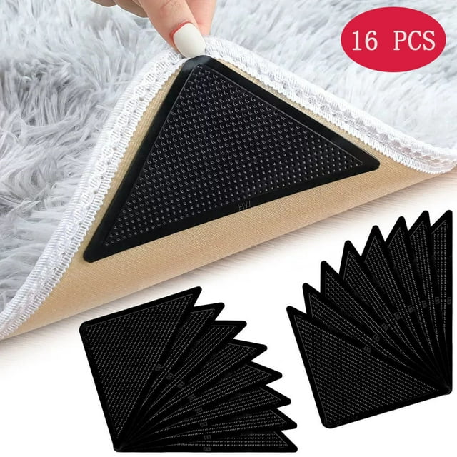 Non-Slip Rug Grippers, 16 Pcs Reusable Rug Pads for Hardwood, Tile ...