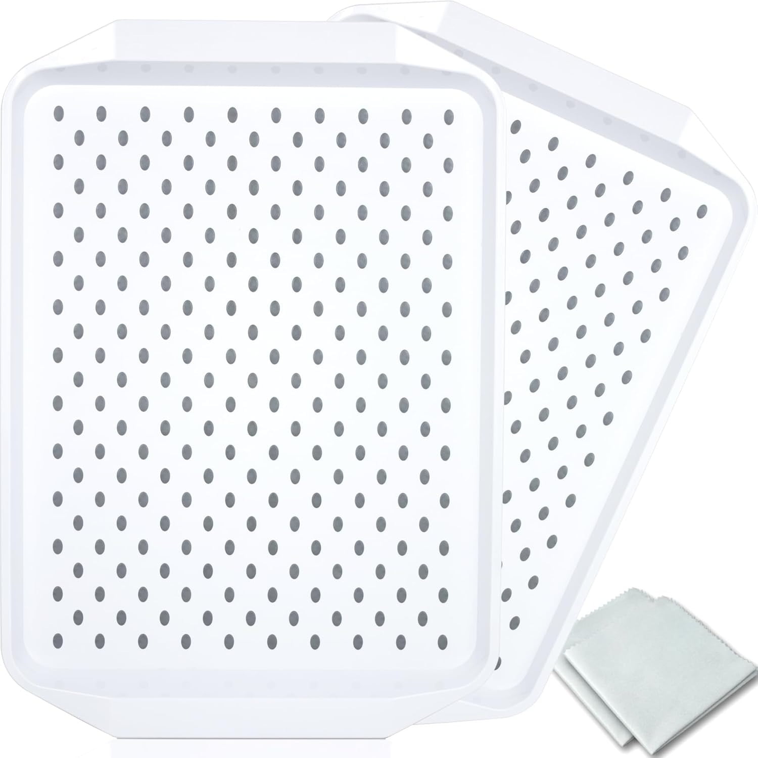 Non Slip Serving Tray with Handles, Food Trays for Eating on Couch, Lap ...