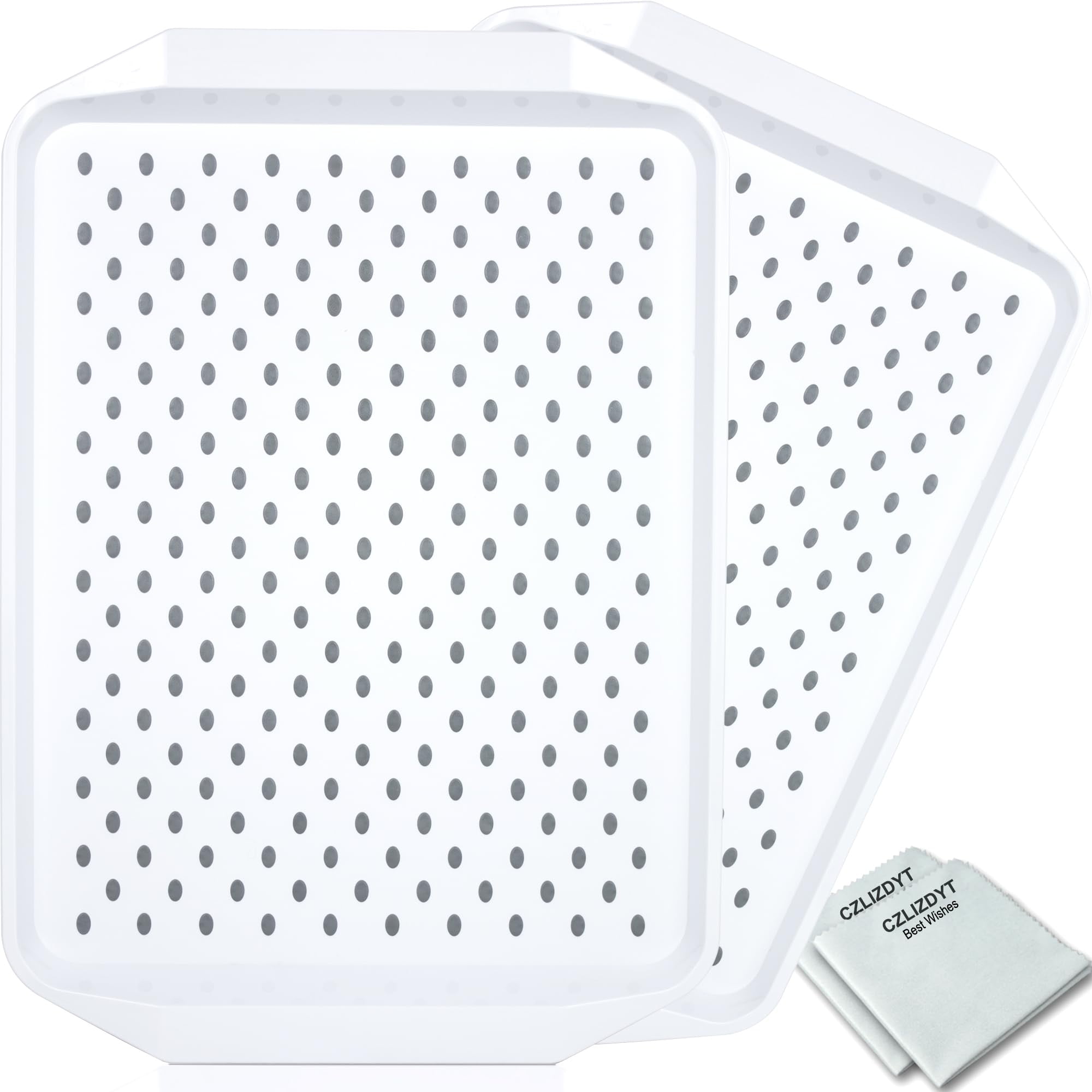 Non Slip Serving Tray with Handles, Food Trays for Eating on Couch, Lap ...