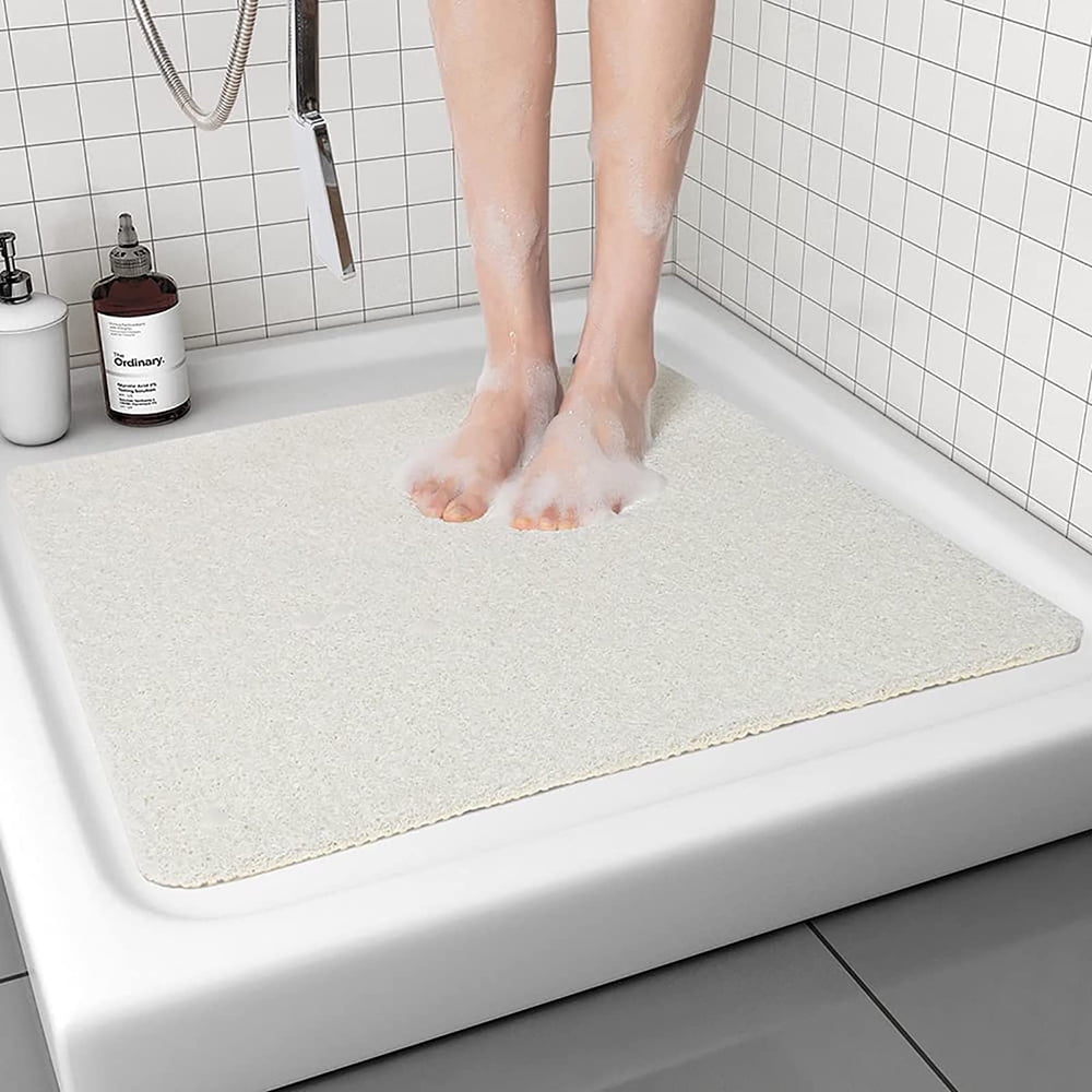 Non Slip Shower Mat For Wet Areas, Exfoliating Loofah Texture Non-Slip ...