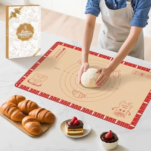 Non-Slip Silicone Baking Mat - 32x24 inch Extra Thick Pastry Mat with ...