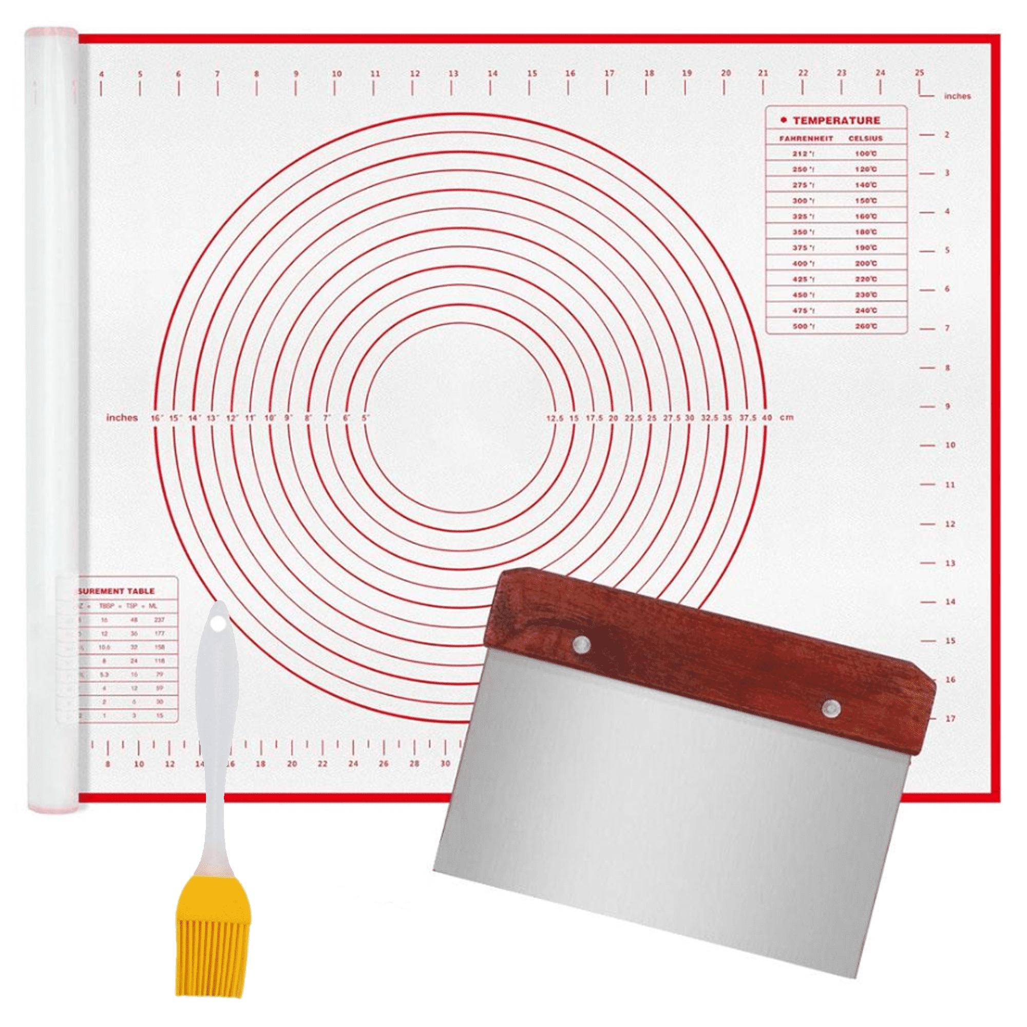 Non Slip Silicone Pastry Mat, Large Non-stick Baking Mat for Rolling ...